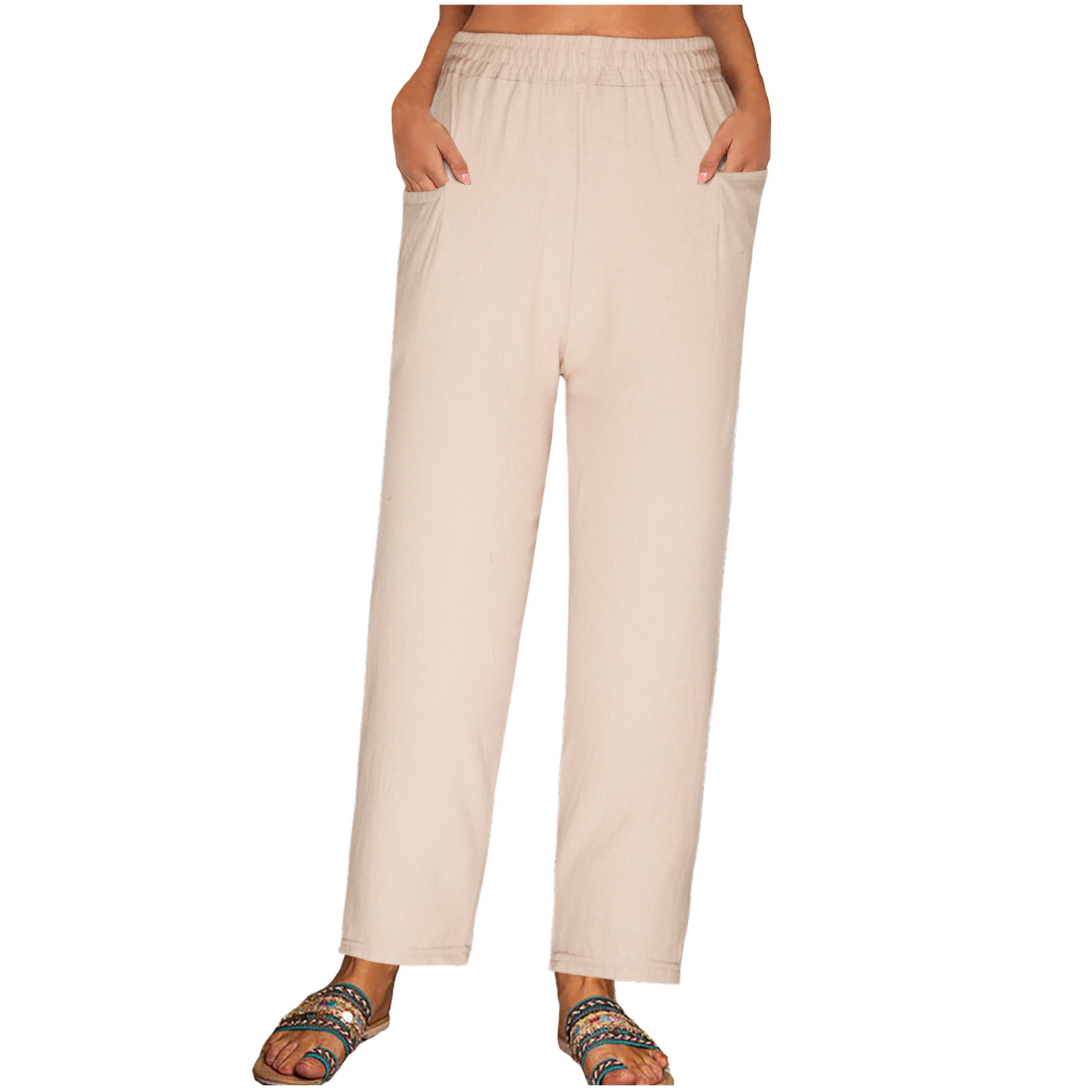 Mrat Women Slim Pants Women's Fashion Casual Spring and Summer Solid ...