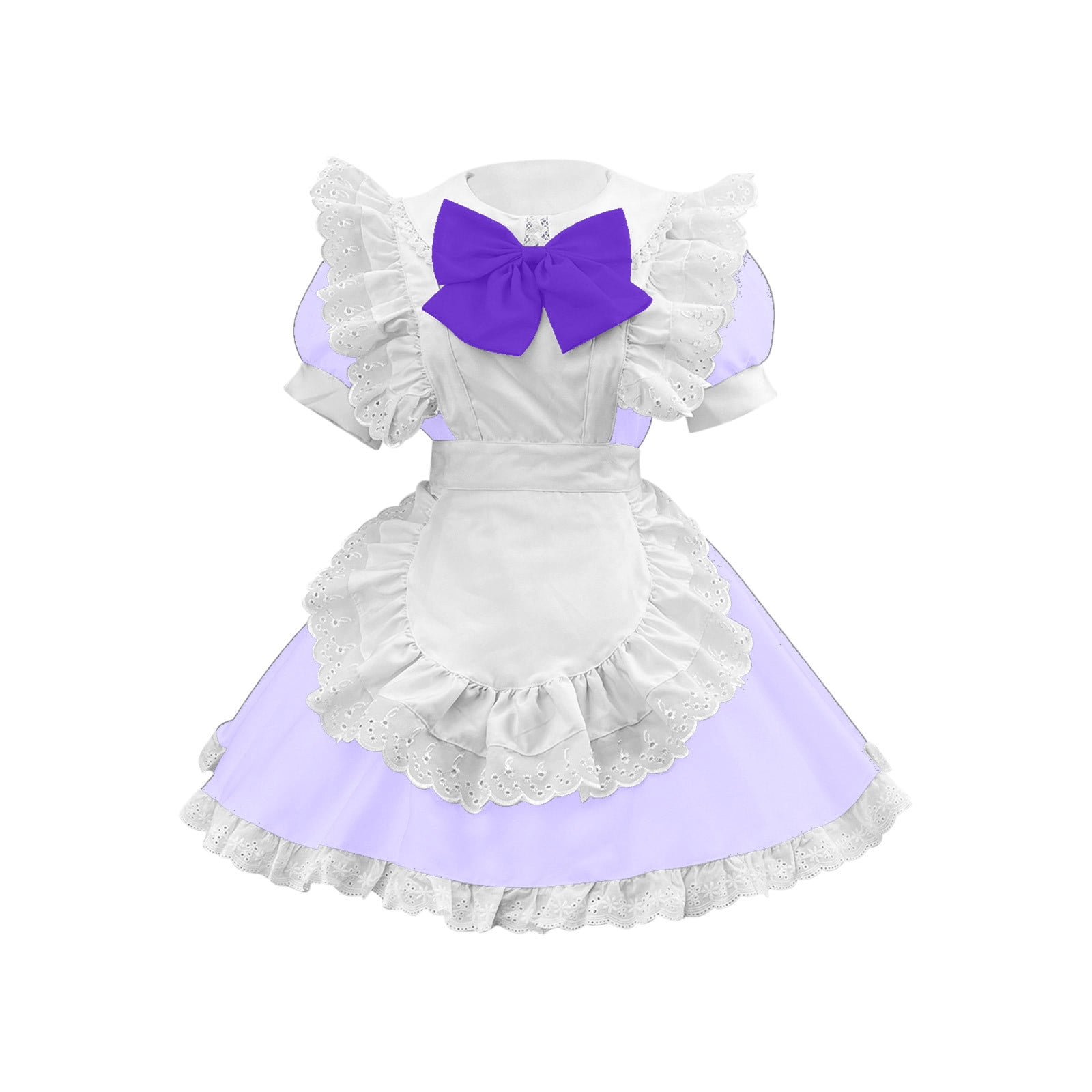 Mrat Women's Cute Fancy Dress Costume Classic Maid Outfit Cosplay French Apron Maid Dress S-128 ...