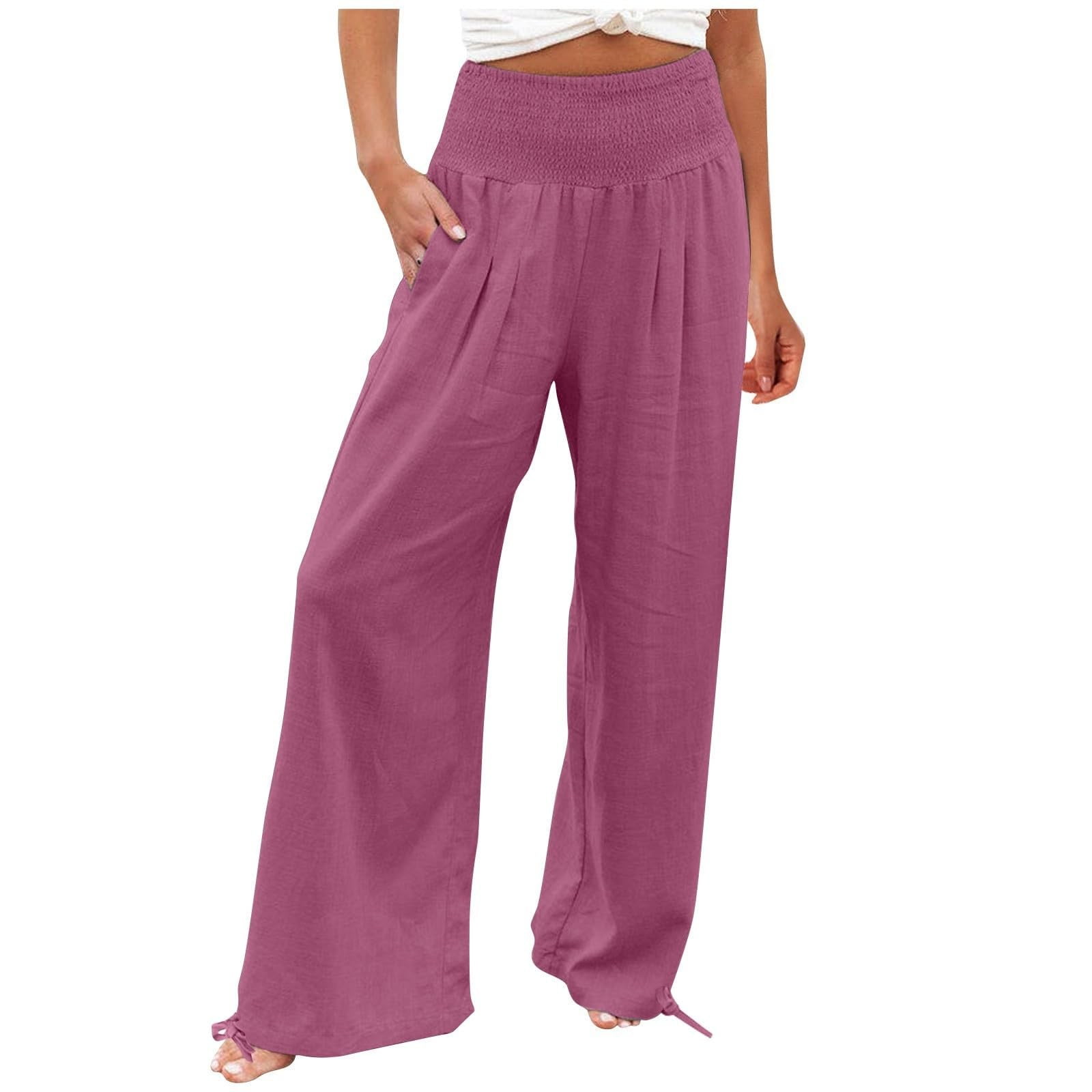 Mrat Women's Sweatpants Long Pant High Waisted Pants Wide Leg Trousers ...