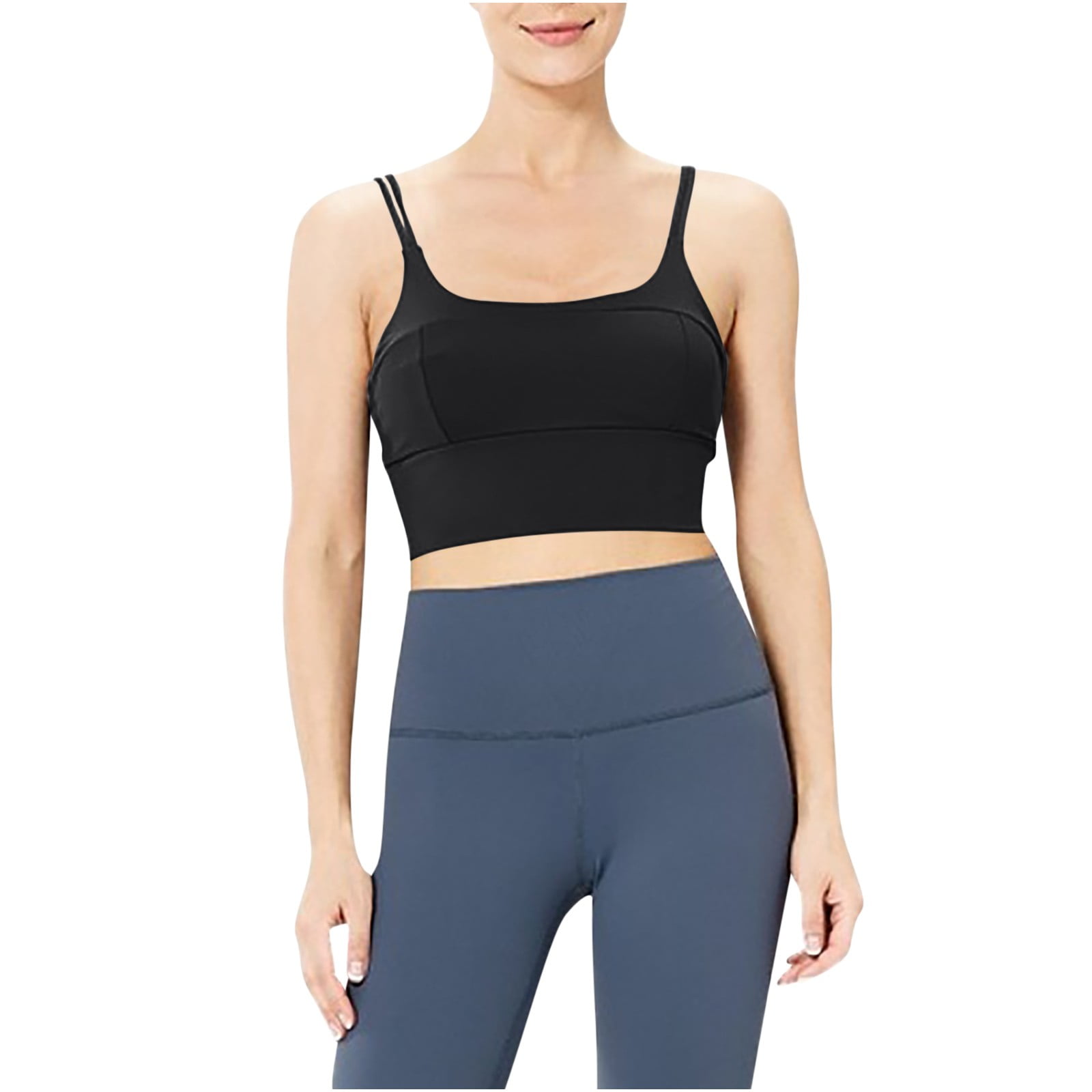 Mrat Womens Bralette Wirelss Crossback Sport Bras Womens Padded Strappy ...