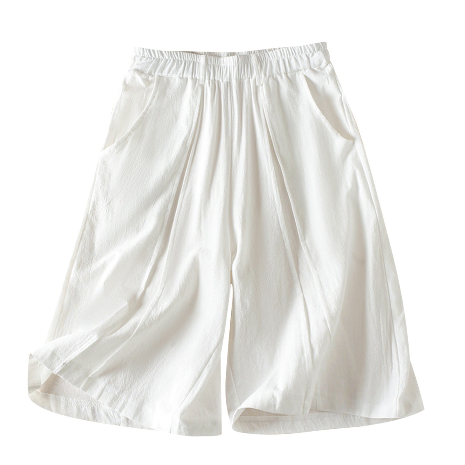 Mrat Womens Half Short Womens Summer Solid Color Leisure Pocket Pants ...