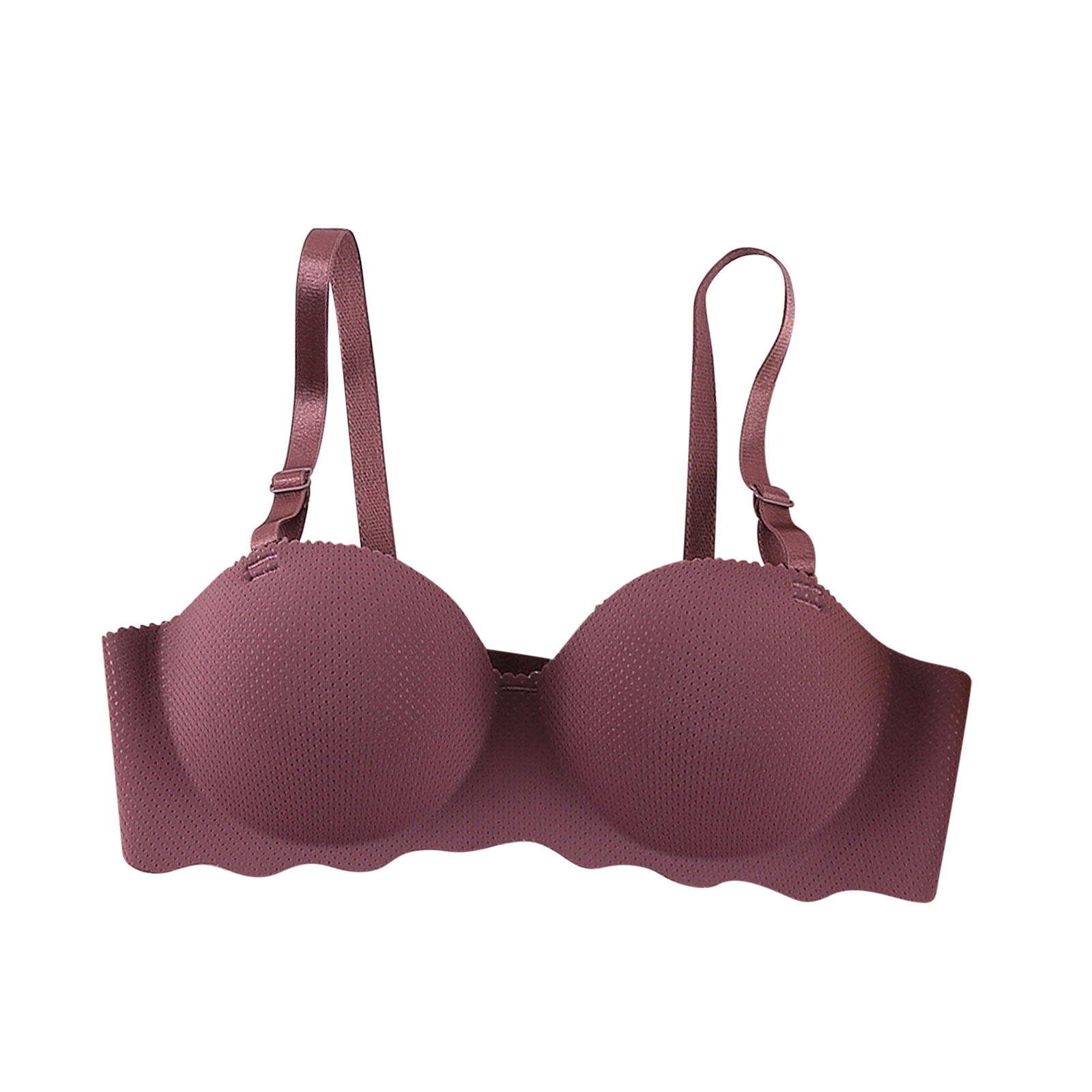 Mrat Womens Low Back Bra Gathering A Seamless Bra With Detachable Shoulder Straps For Daily Use