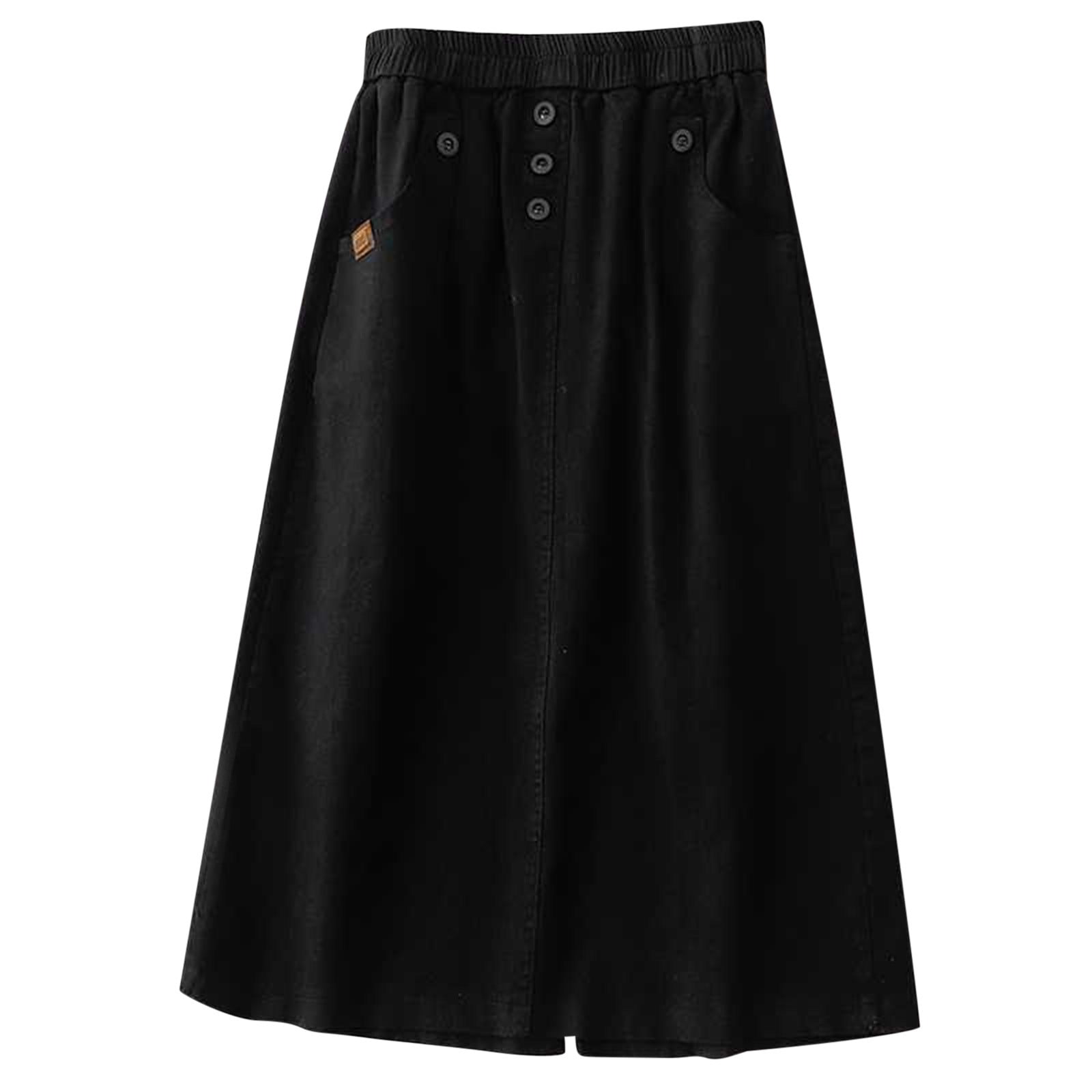 Mrat Workout Skirts Women‘s Casual Loose High Waisted Mid Length ...