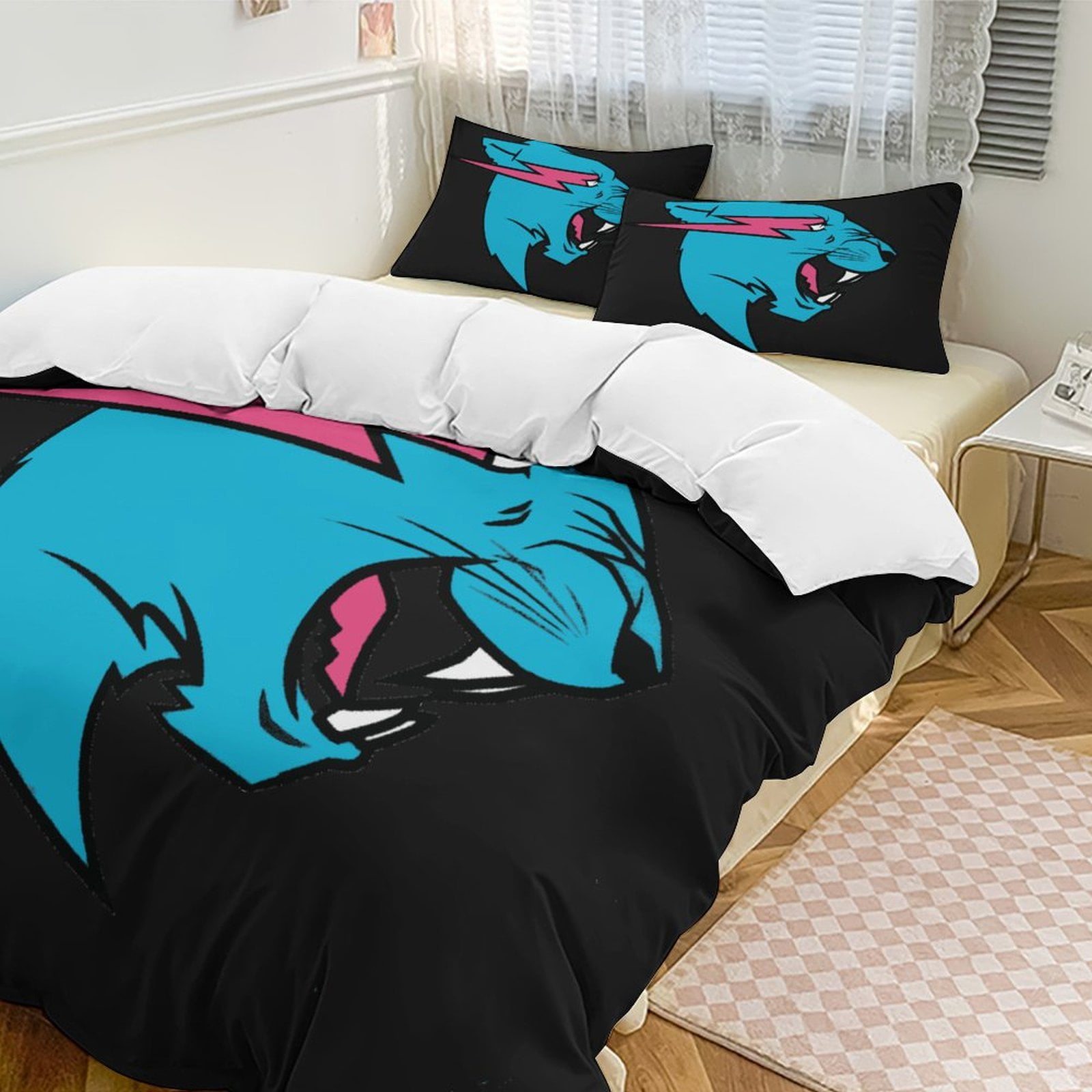 Mrbeast 3 Piece Bedding Set Cartoon Comforter Set Cute Duvet Cover Sets ...