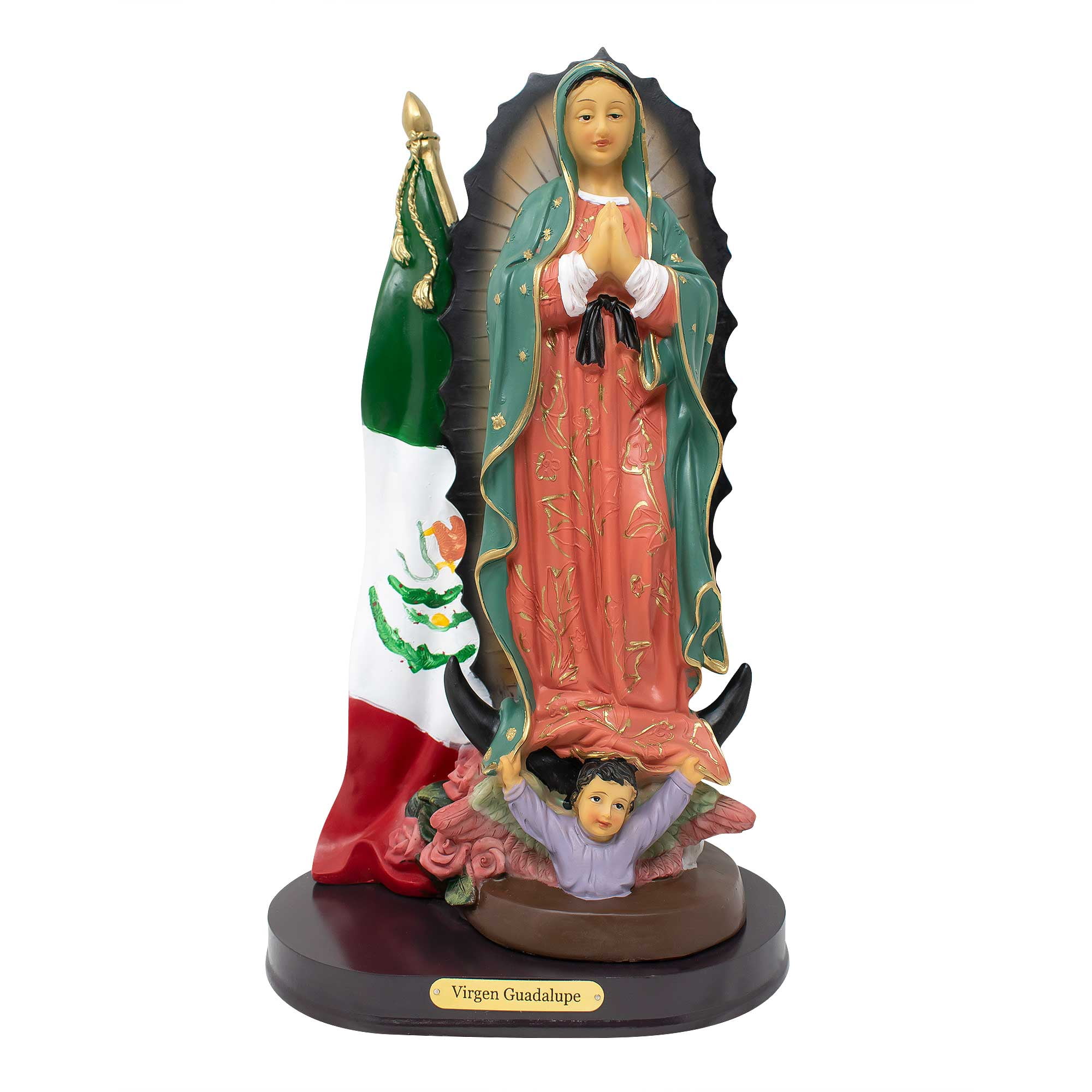 MrcjSales – Our Lady of Guadalupe w/ Mexican Flag Statues - virgen de ...