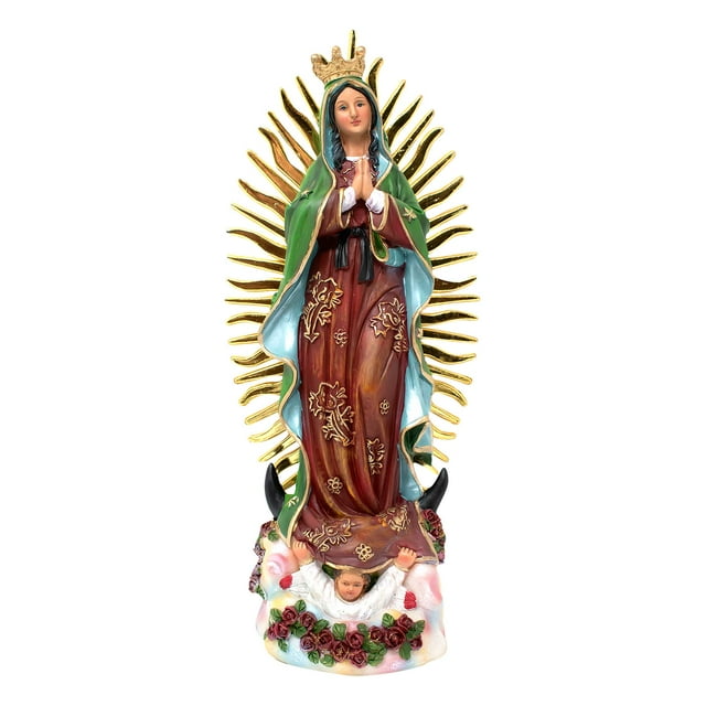 MrcjSales – Our Lady of Guadalupe w/Crown – Resin Statue | 12 inches ...