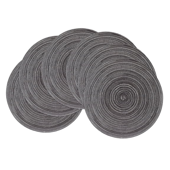 Blue Grey Ombre Round Placemats Set of 2 Farmhouse Gradient Minimalist ...
