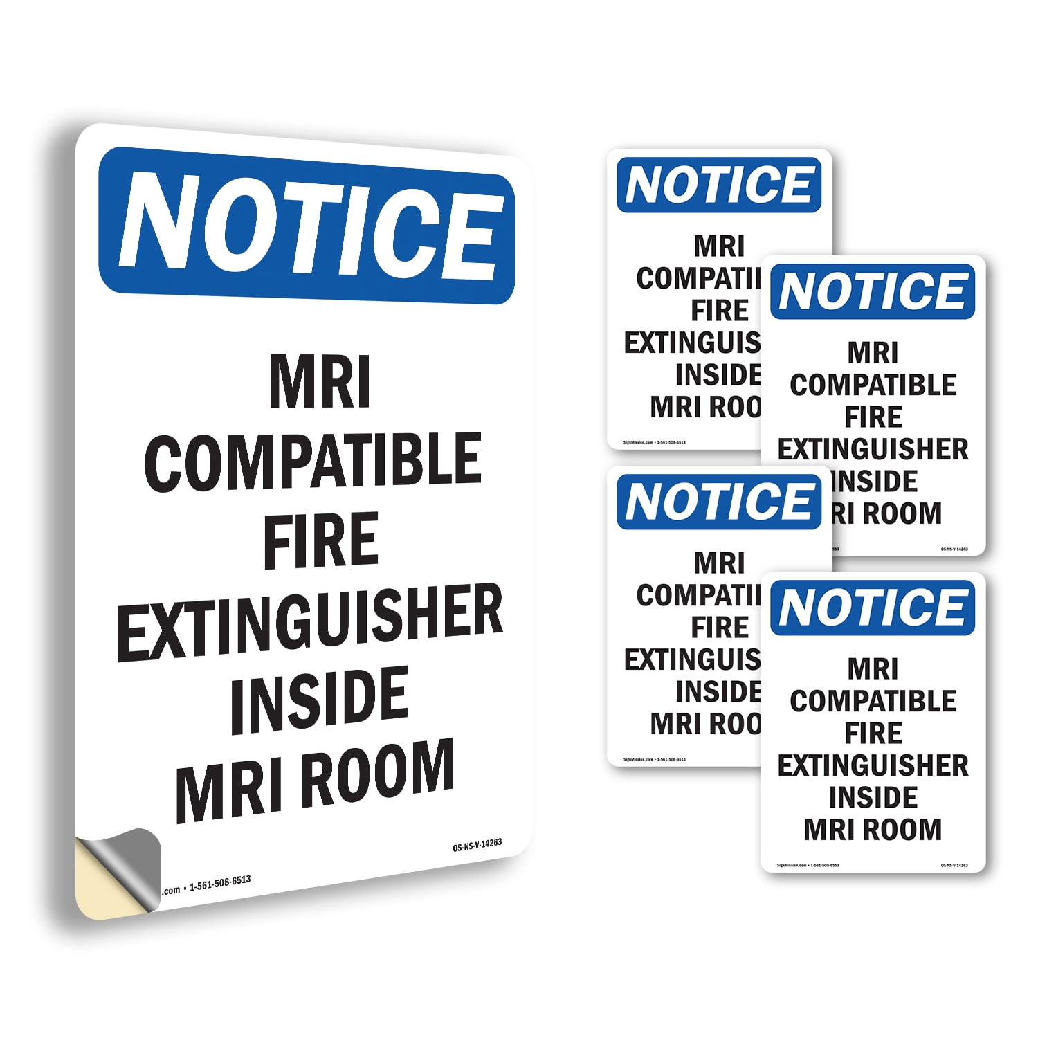Mri Compatible Fire Extinguisher OSHA Notice Vinyl Decal Label 5 Inch x ...