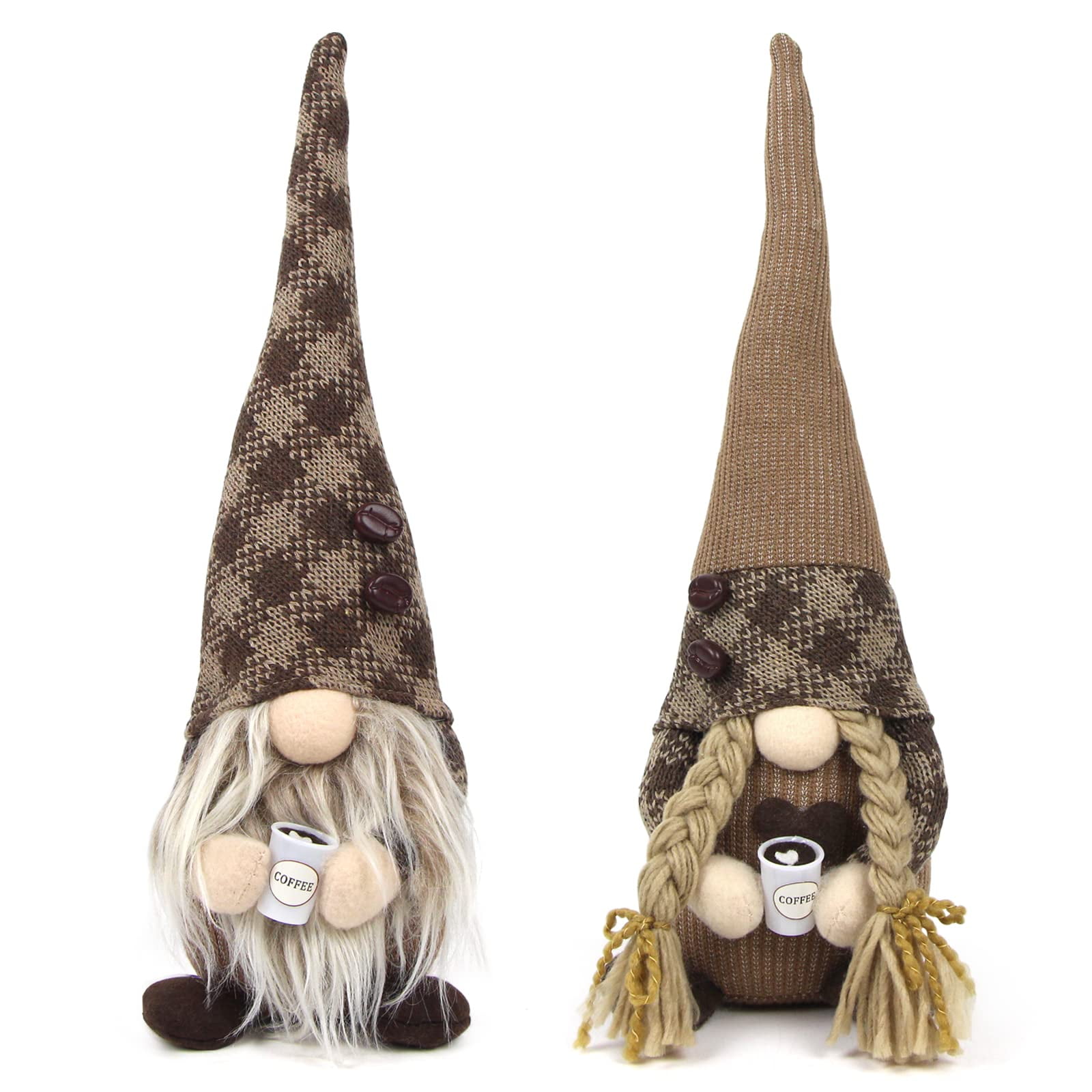 Mrlikale 2Pcs Coffee Gnomes Plush Decor, Coffee Table Coffee Bar Gnomes ...