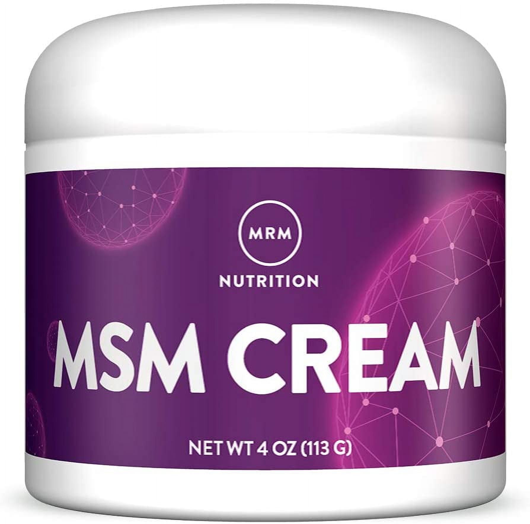 Mrm Msm Cream, 4 Oz - Organic Sulfur Formula for Skin Structure ...