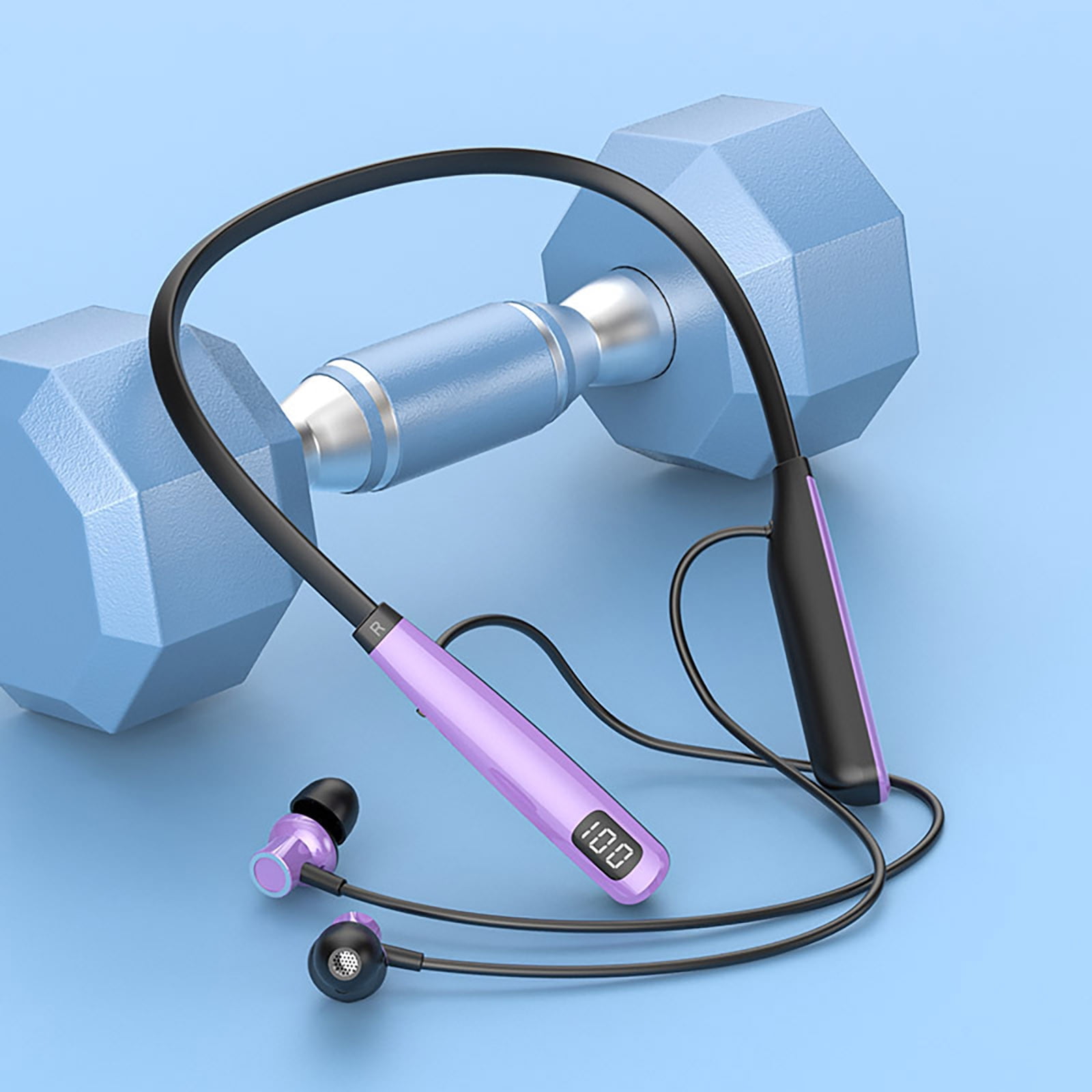 Mrmaere 100-Hour Playtime Bluetooth Headset, Neckband Design; Wireless ...