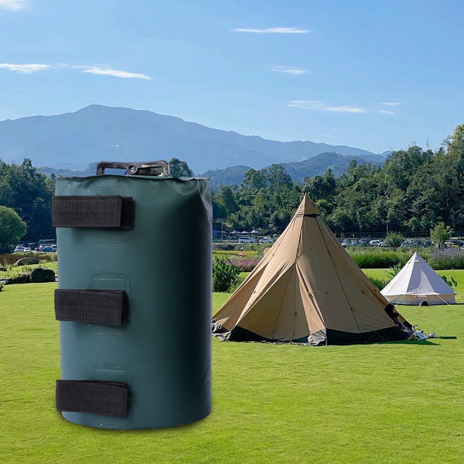 Mrmaere 10L Outdoor Tent Water Bag for Beach Stabilization; Cylindrical ...