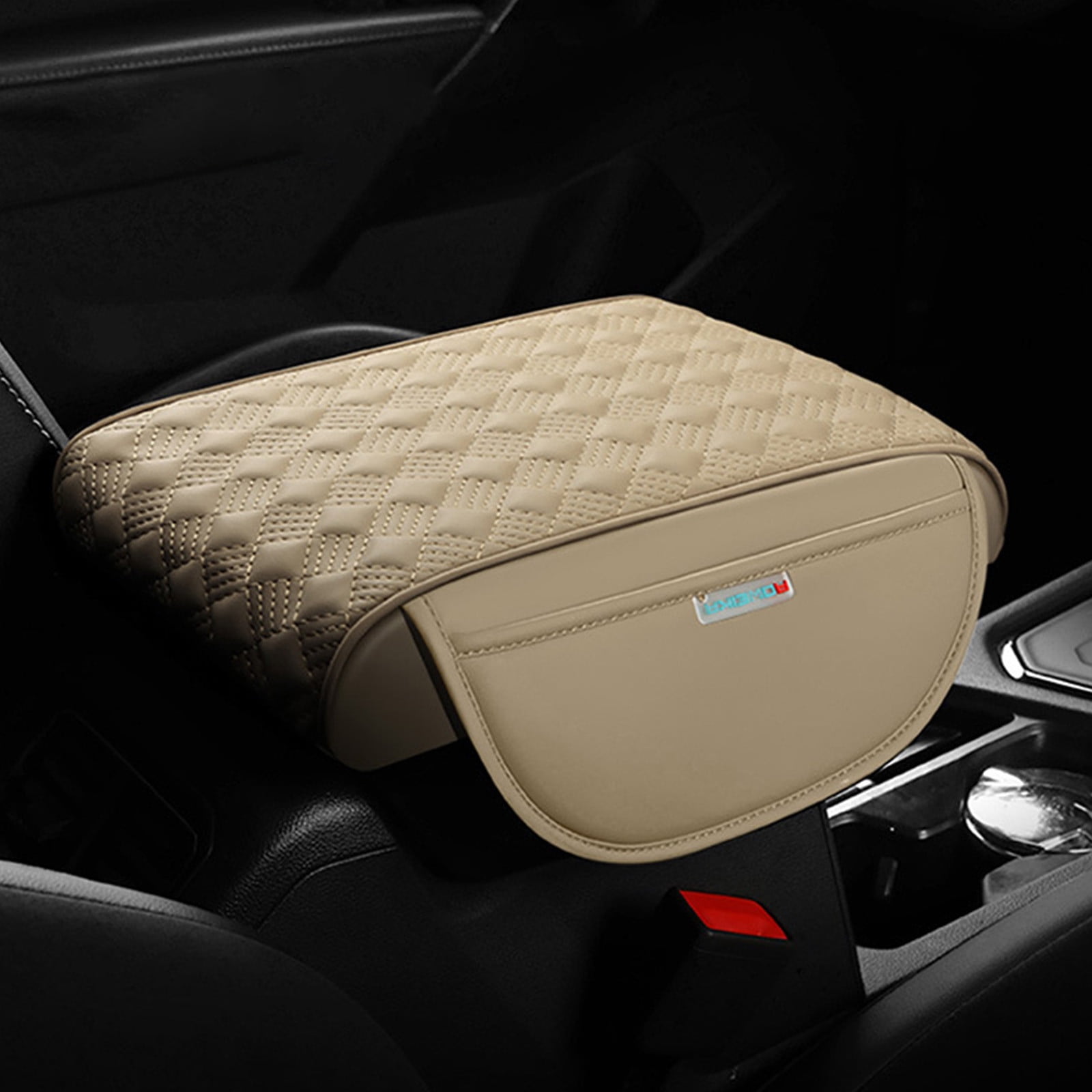 Mrmaere Car Center Console Cover Pad Leather Auto Armrest Cover Car ...
