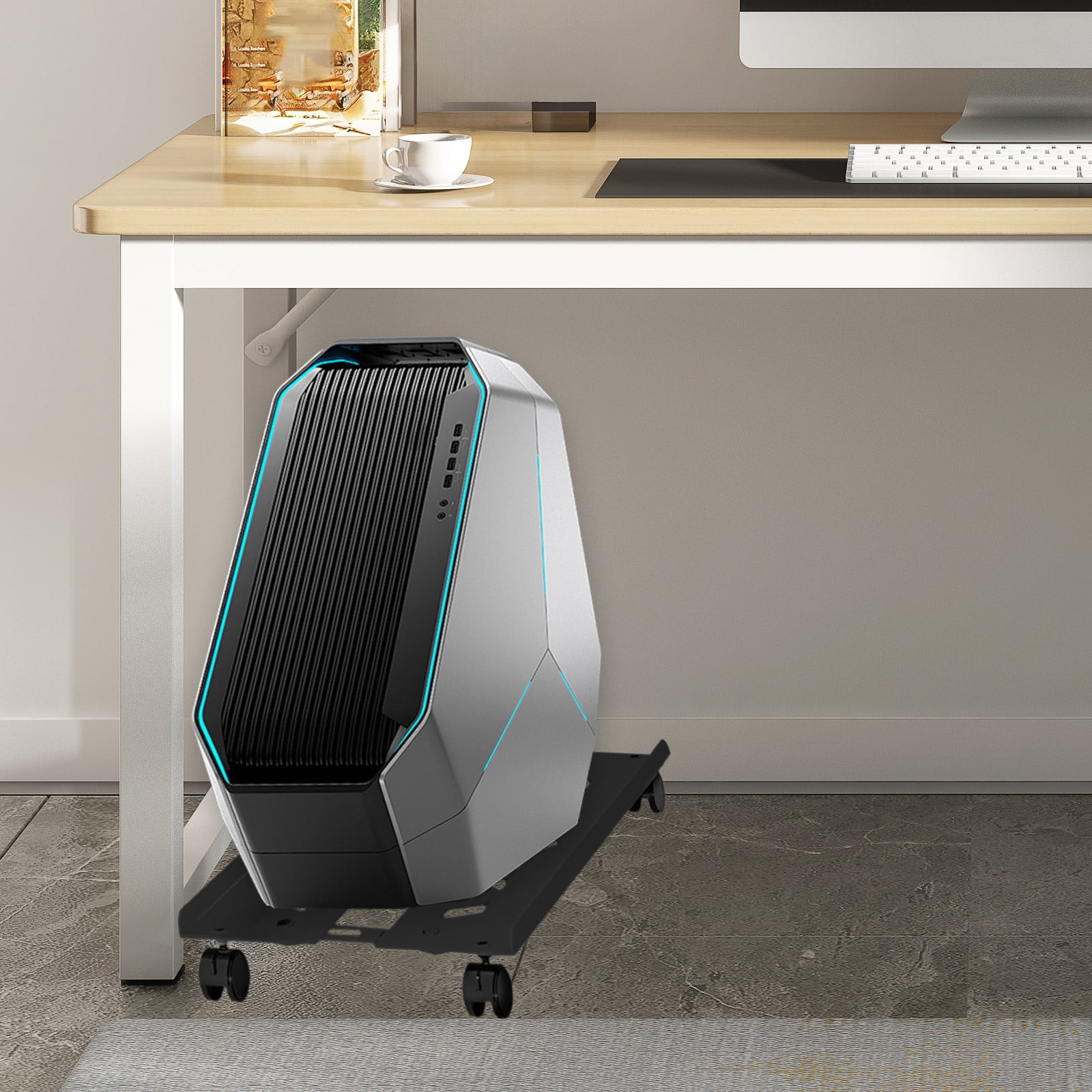 Mrmaere Computer Host Rack Movable Chassis Base Rack Adjustable Width ...