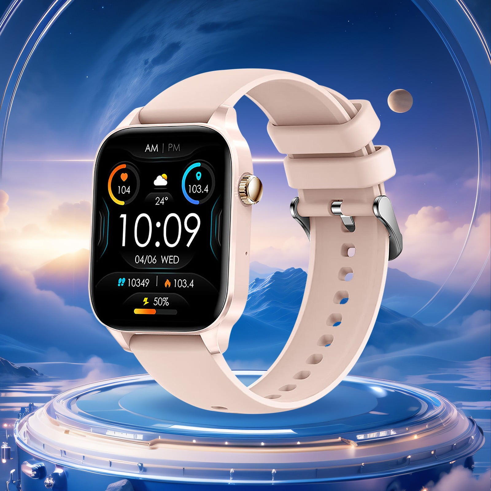 Mrmaere Full Screen Smartwatch Compatible with android and iOS - Multi ...