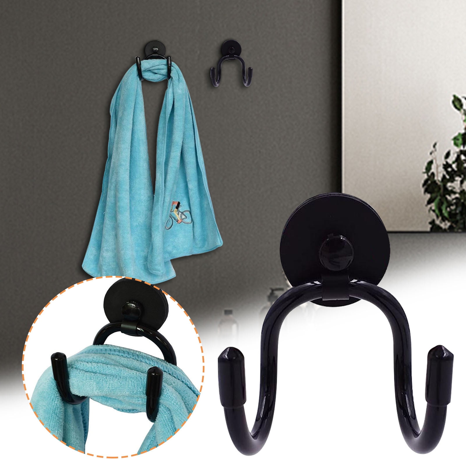 Mrmaere Magnetic towel Hook and Rack Thickened Adhesive Wall Hook for ...