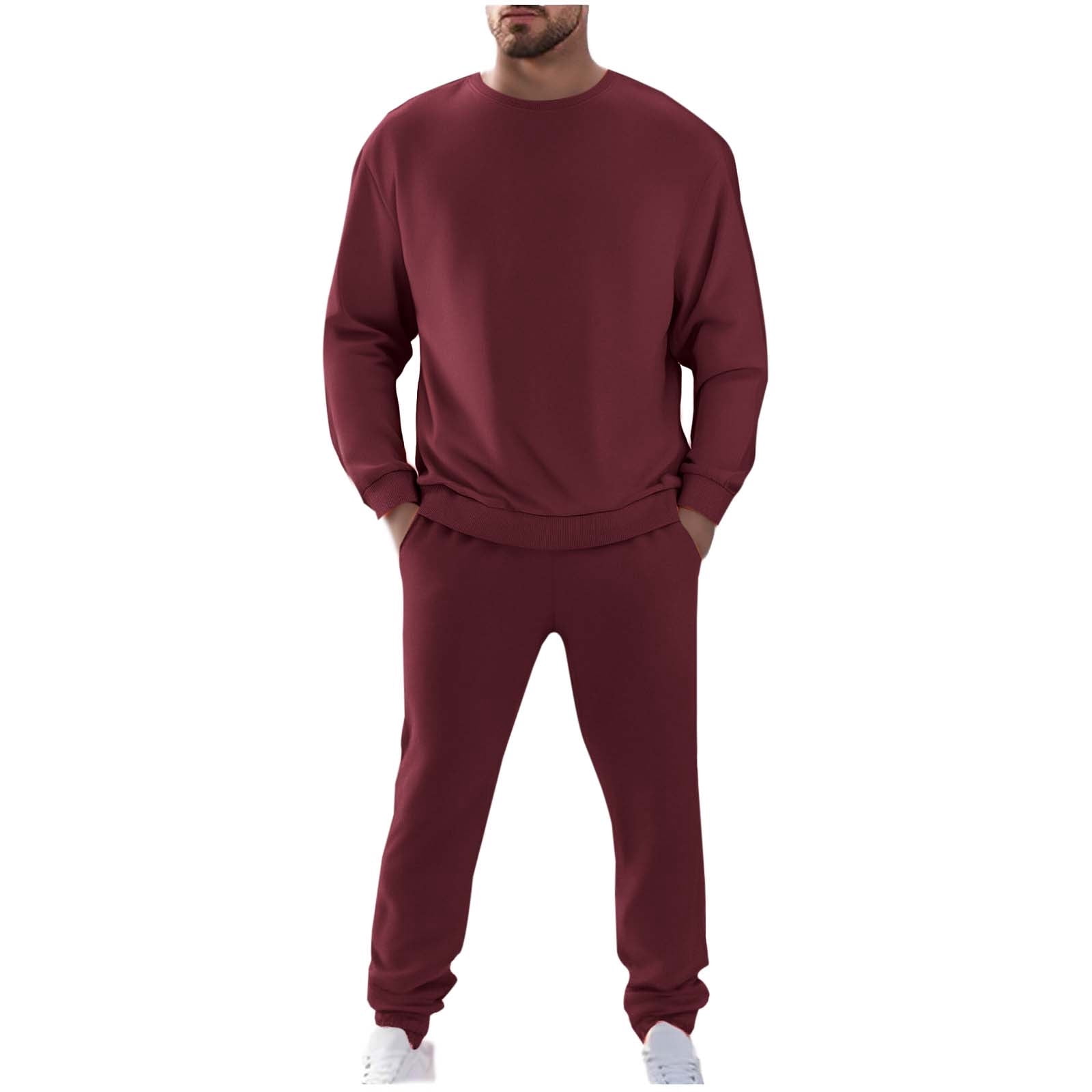 Mrmaere Men’s Half Zip Slim Casual Set Long Sleeve Stretchy Fabric ...