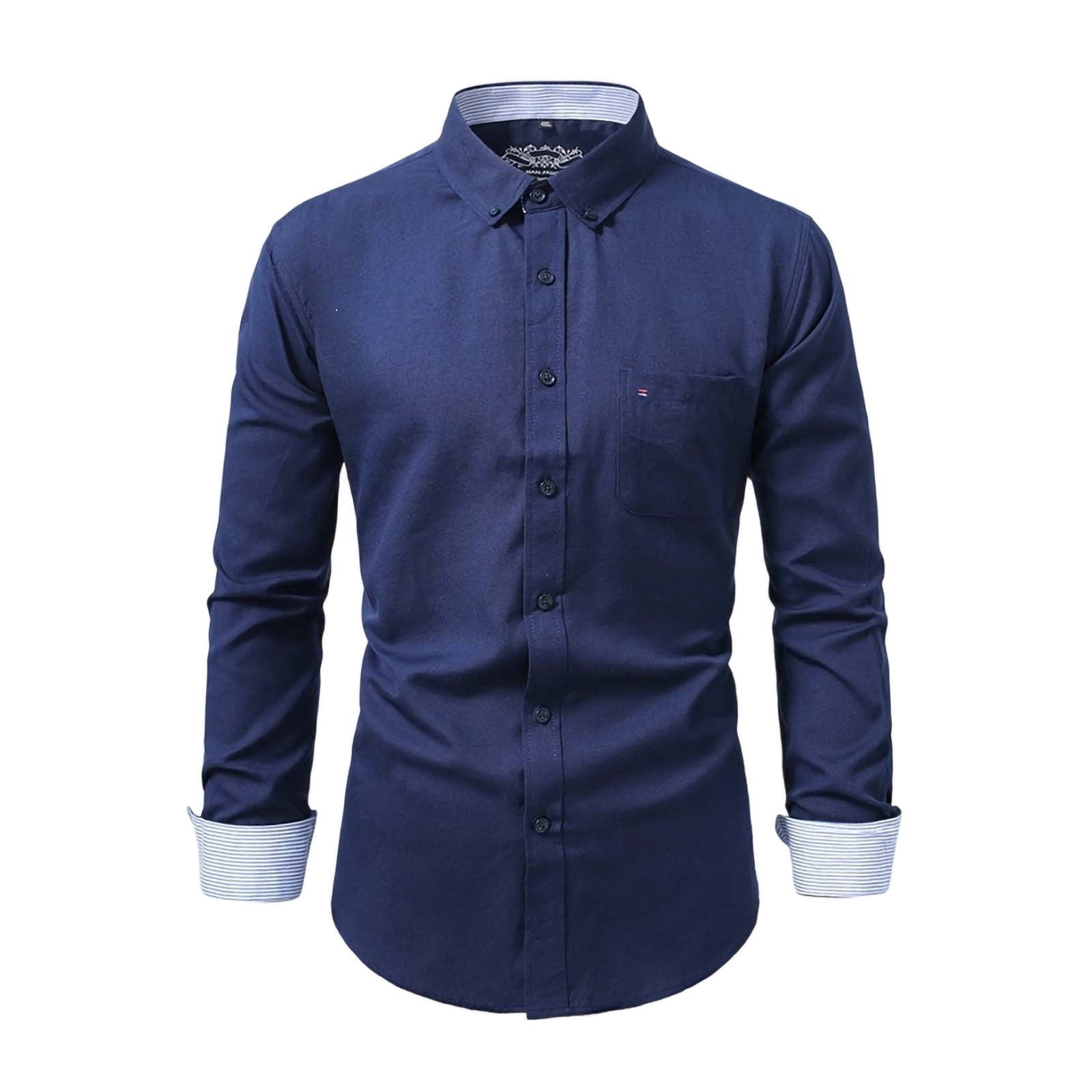 Mrmaere Men's Long Sleeve Solid Casual High Quality Stylish Design For ...