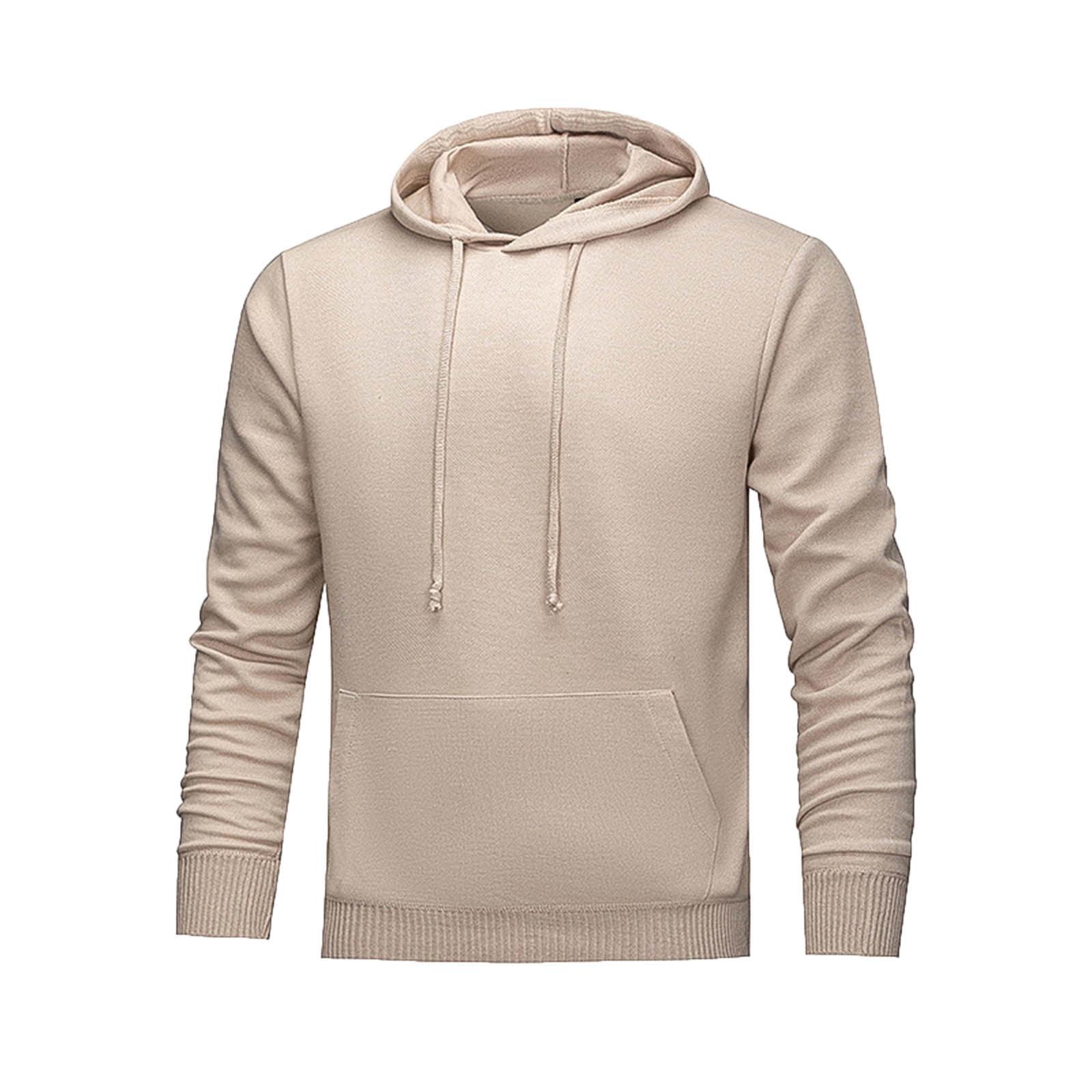 Mrmaere Men's Pullover Hoodie Knit Texture Design Ribbed Cuffs Soft ...