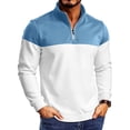 Mrmaere Men's Pullover Stand Collar Long Sleeve Zipper Solid Suitable ...