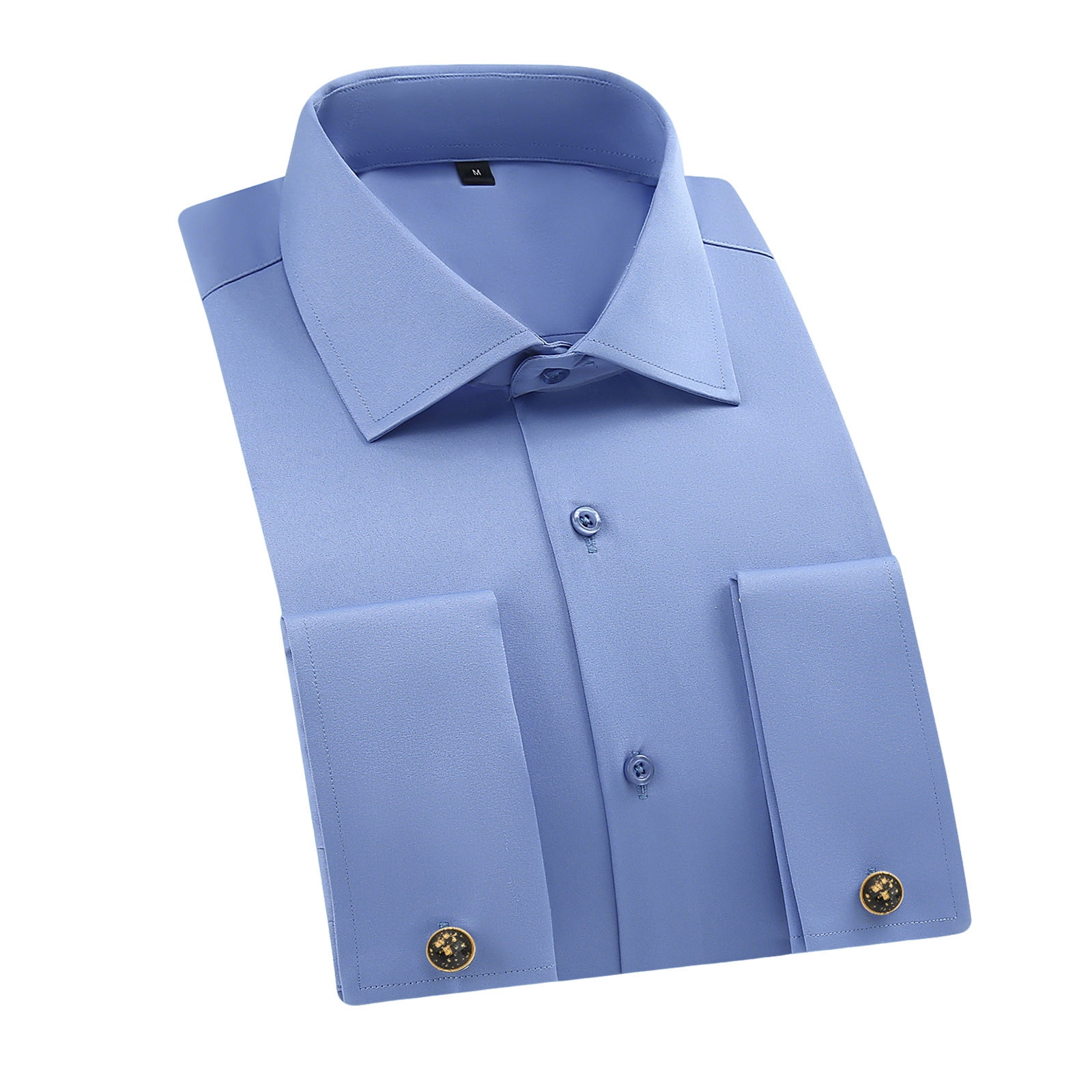 Mrmaere Men's Regular Length Dress Shirt Collar Stays Detail Wrinkle ...