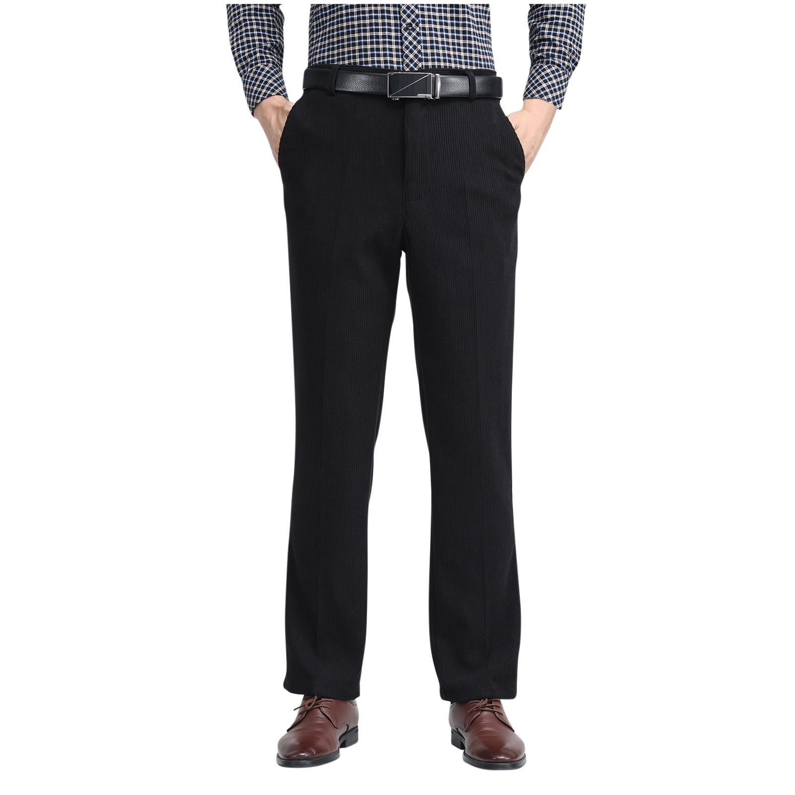 Mrmaere Men’s Slim Business Casual Pants Long Leg Smooth Fabric Classic ...