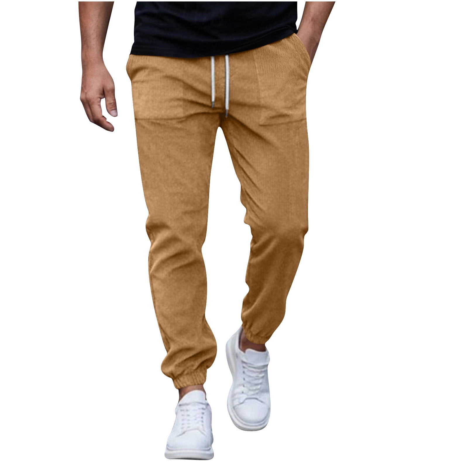 Mrmaere Men's Slim Denim Jogger Pants Drawstring Waist Elastic Cuff ...
