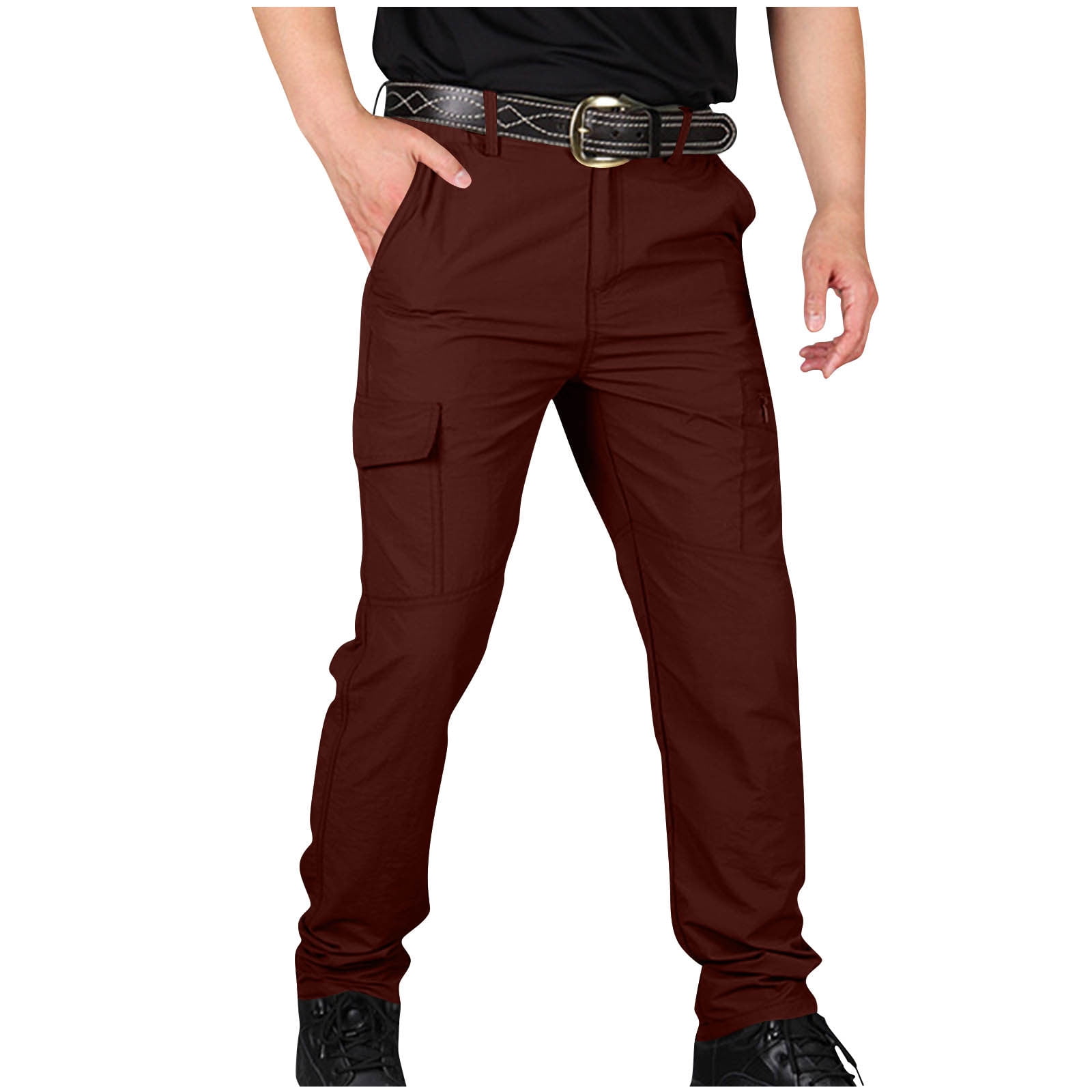 Mrmaere Men’s Straight Leg Cargo Casual Pants Long Leg Roomy Pockets ...