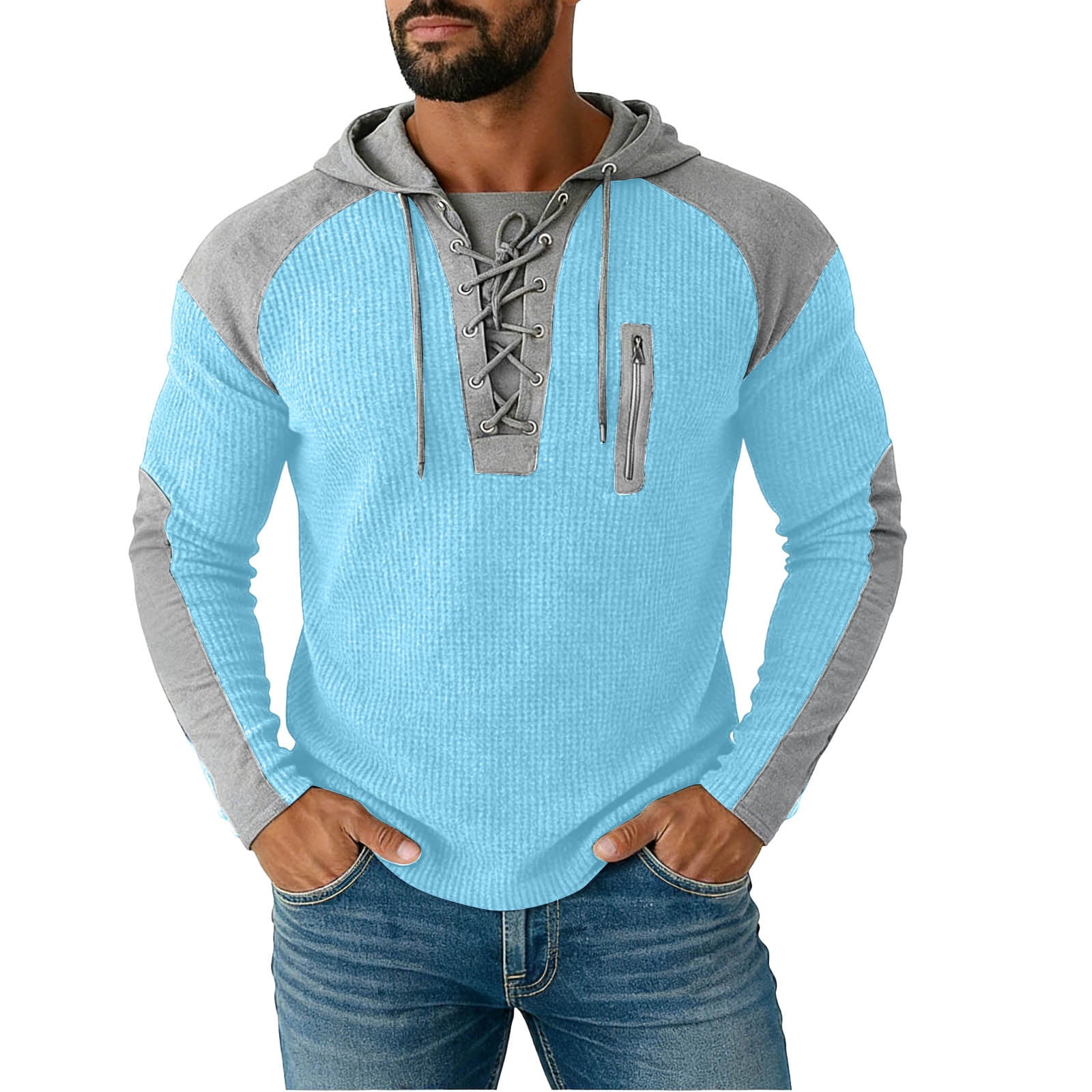 Mrmaere Men's Top Hoodie Long Sleeve Zipper Knit Casual Suitable For ...