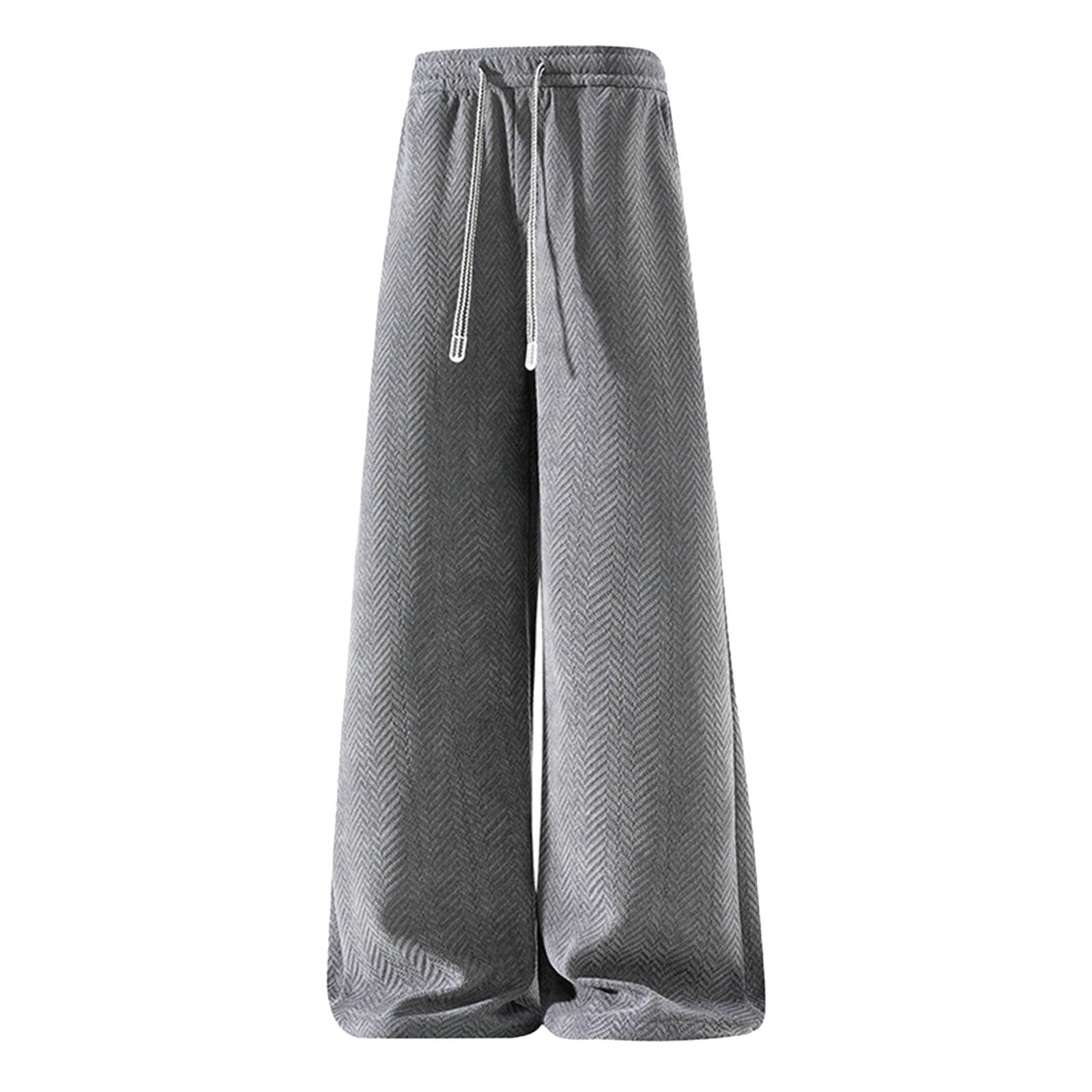 Mrmaere Men’s Wide Leg Drawstring Fleece Pants Long Leg Soft Fabric ...