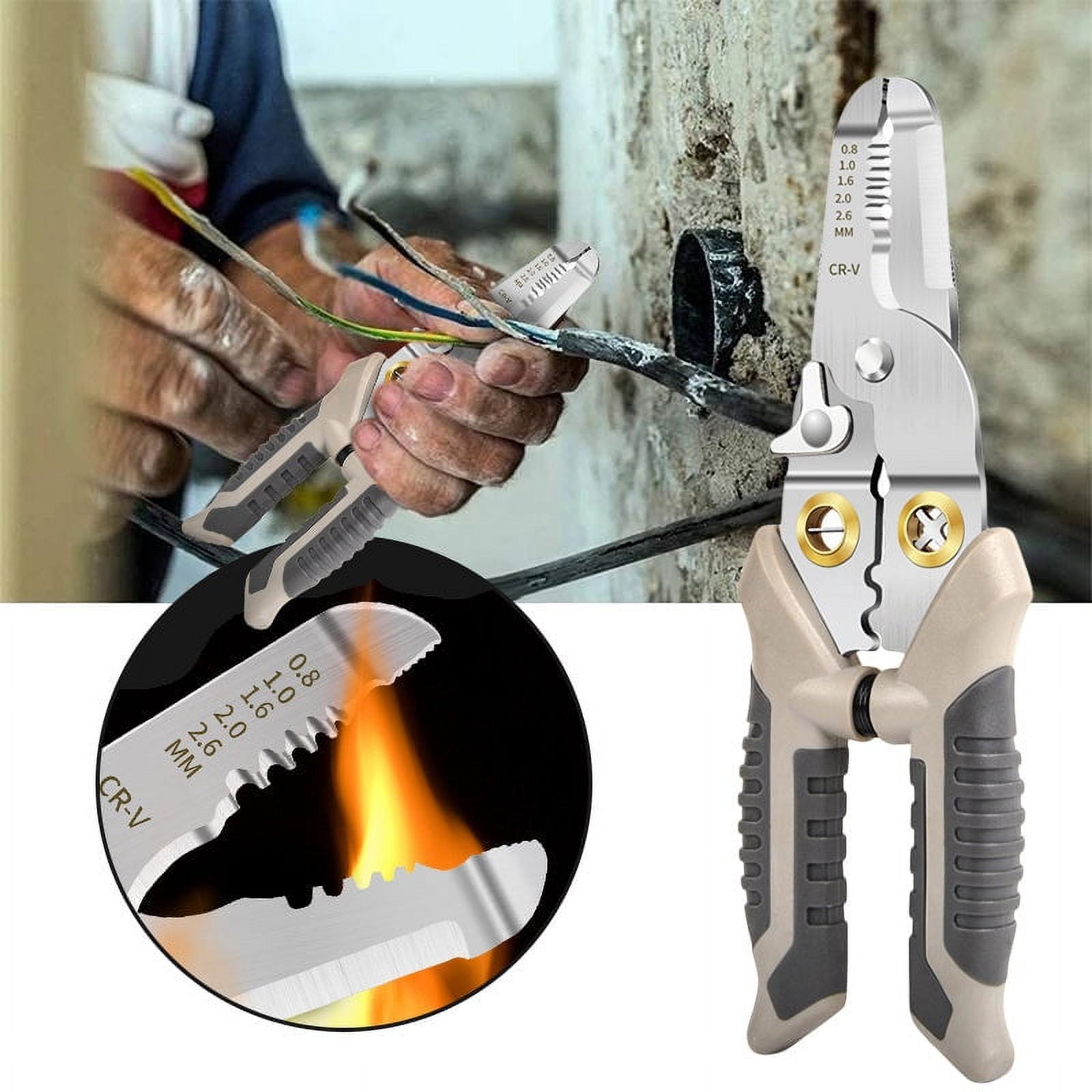 Mrmaere Multifunctional Wire Stripper Special Stainless Steel Pointed ...