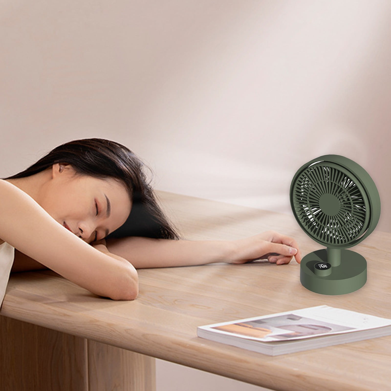 Mrmaere Rechargeable USB Desktop Fan for Office and Dormitory, Quiet ...