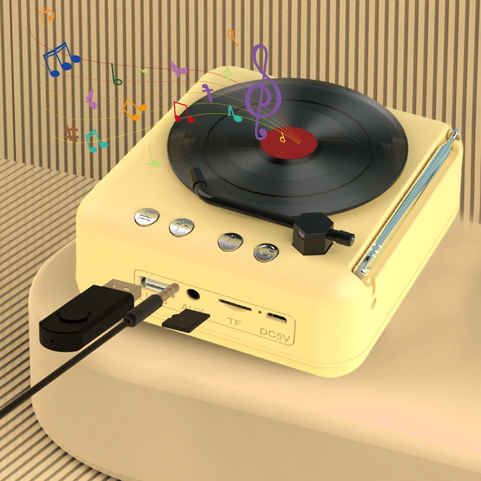 Mrmaere Record Player Wireless Bluetooth Sound Retro Creatives Mini ...