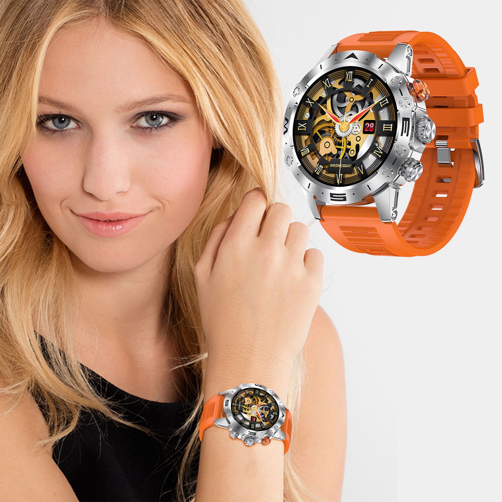 Mrmaere Smart Bluetooth Watch ，Sports Watch with Heart Rate Monitor ...