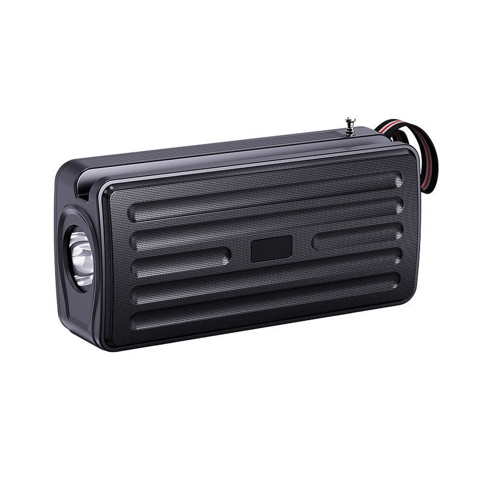 Mrmaere Solar-Powered Bluetooth Speaker with Flashlight and Emergency ...