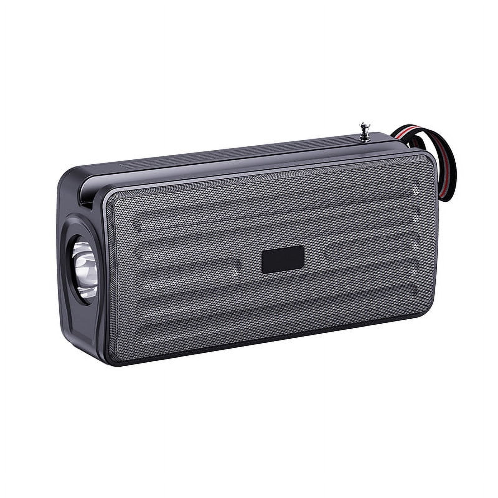 Mrmaere Solar-Powered Bluetooth Speaker with Flashlight and Emergency Light – Portable ...