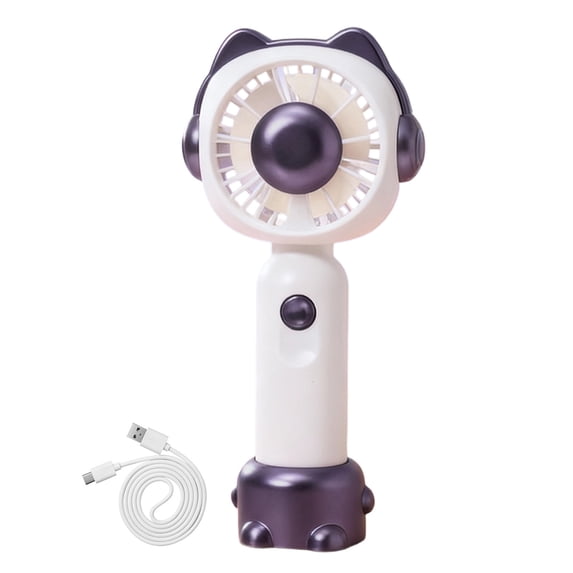 Mrrzels Purple Handheld Rechargeable Fan with Base, 6.10 x 2.80 in 3 ...