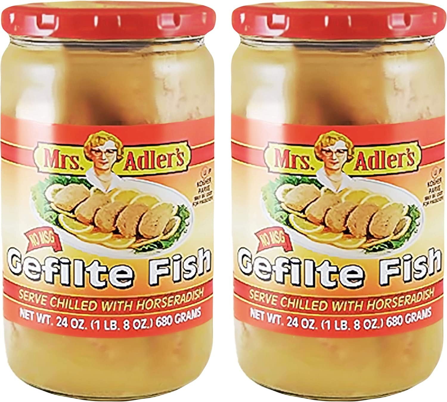 Mrs. Adler's Regular Gefilte Fish 24oz No Artificial Colors, Flavors ...