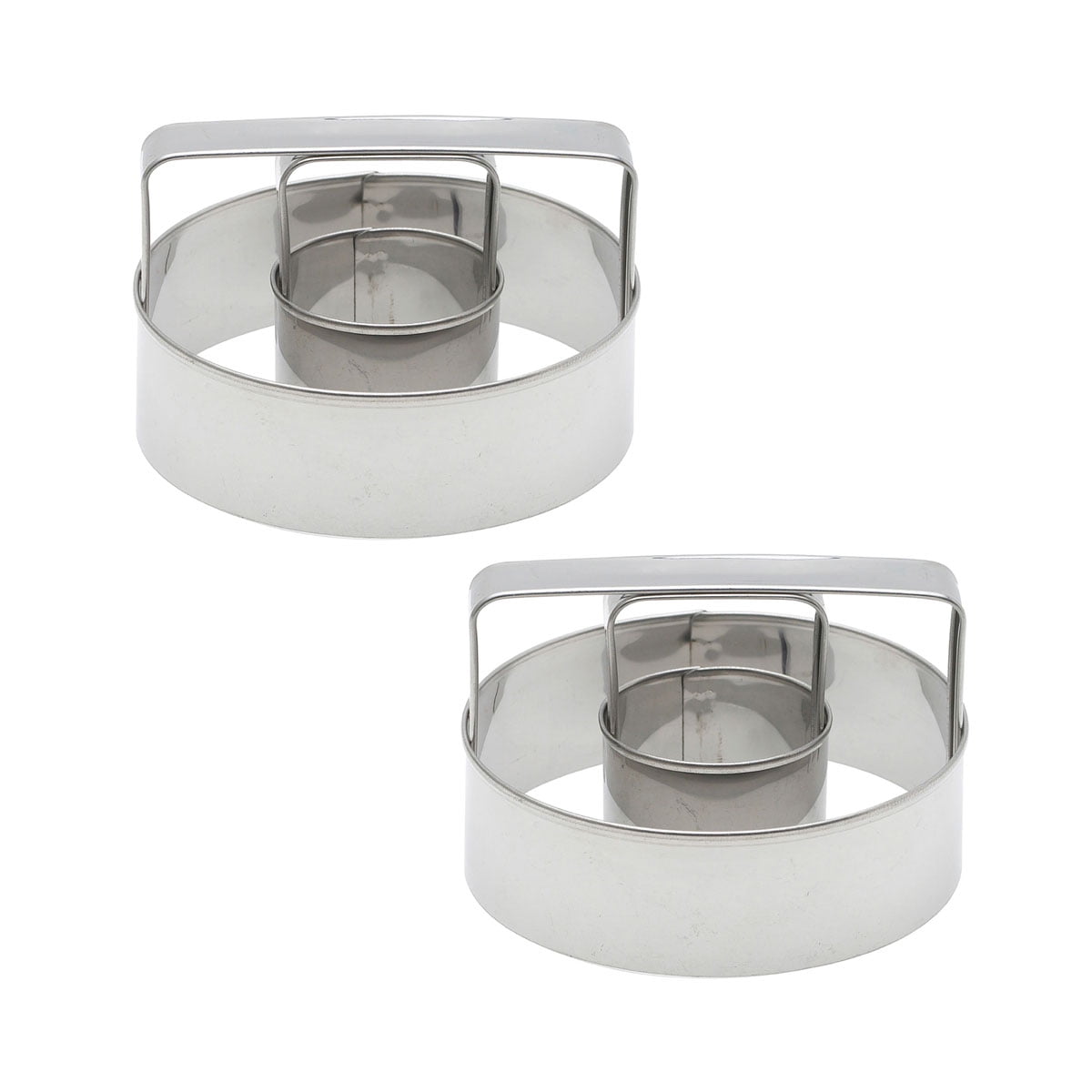 Mrs. Anderson’s Baking Donut Cutter with Handle, Stainless Steel, Makes ...
