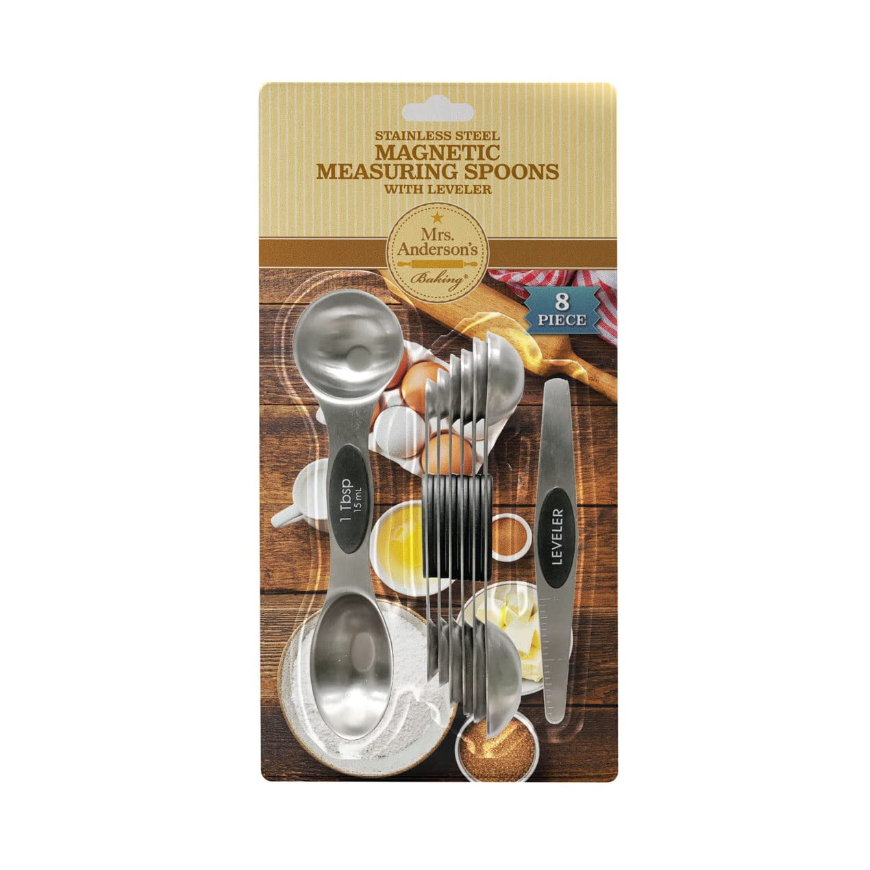 Mrs. Anderson’s Baking Dual-Sided Magnetic Measuring Spoons and Leveler ...