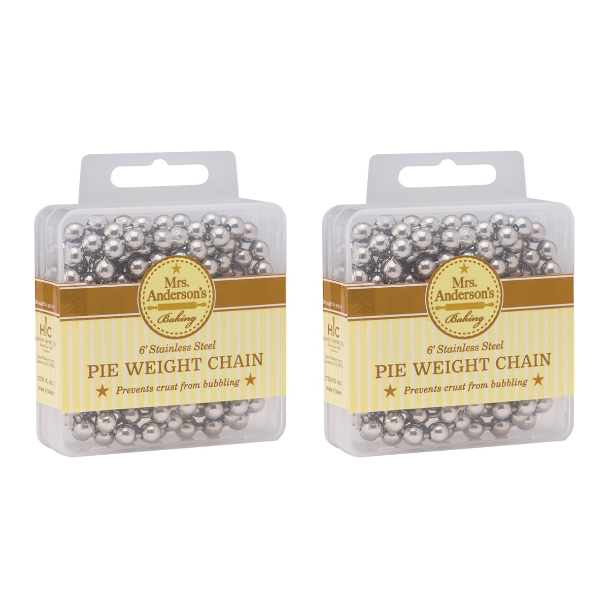 Mrs. Anderson’s Baking Pie Weight Chain, Blind Bakes 6-Inch to 12-Inch ...
