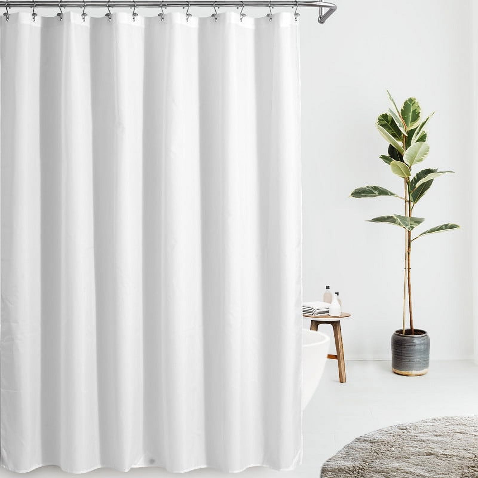 Mrs Awesome Waterproof Fabric Shower Curtain Liner Microfiber with 2 ...