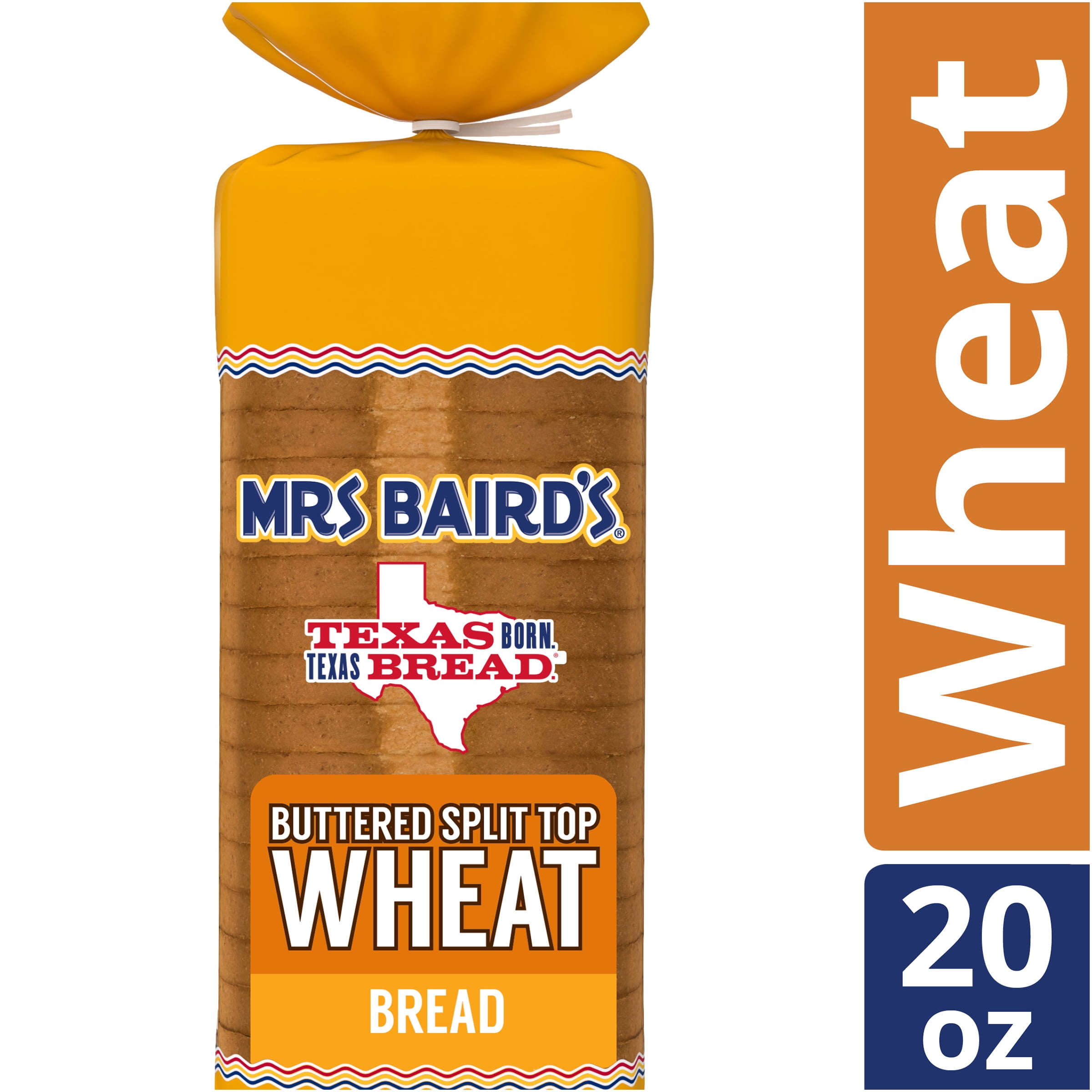 Mrs Baird's Buttered Split Top Wheat Bread, 20 oz - Walmart.com