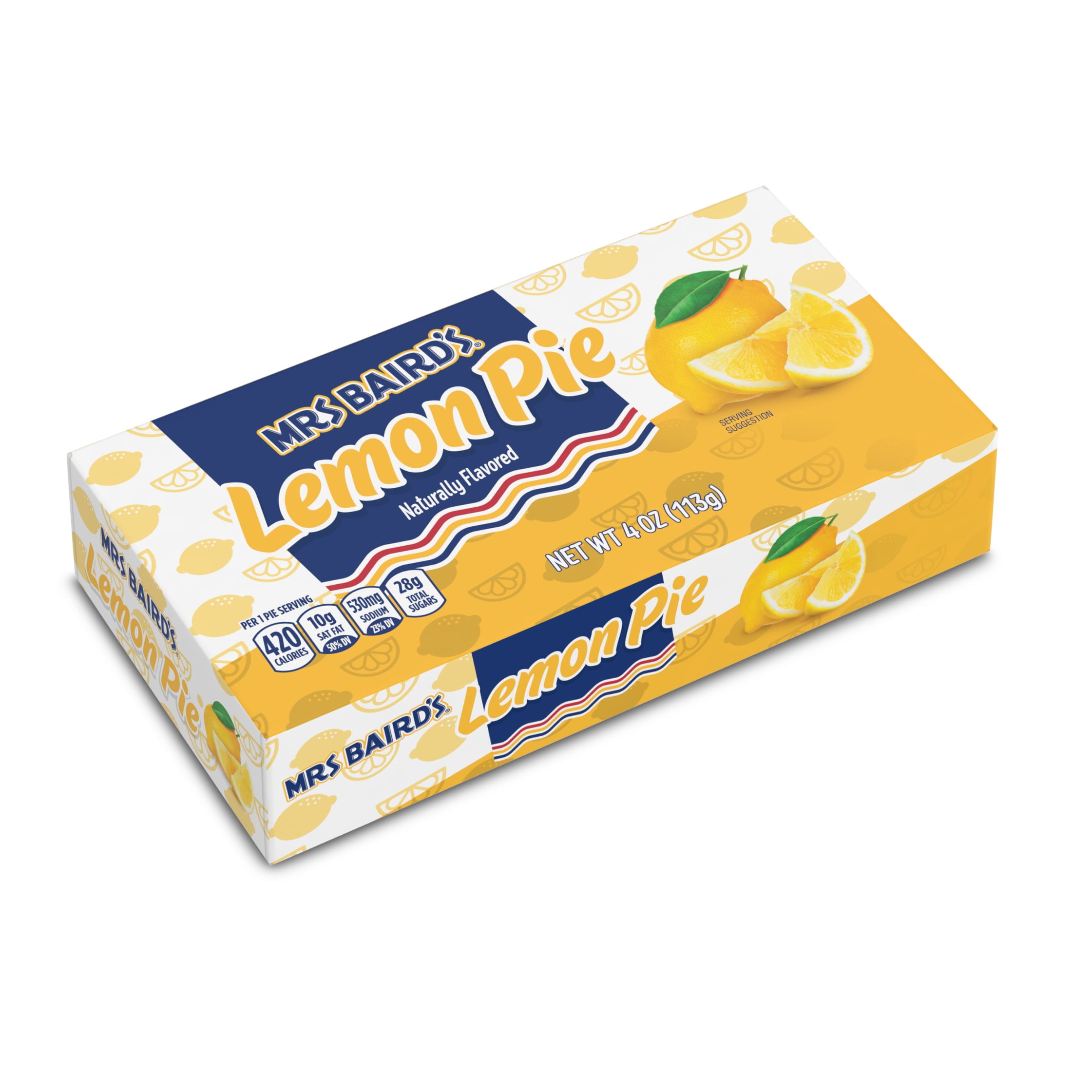 Mrs Baird's Lemon Pie, 4 oz, Mini Pies, Box - Walmart.com