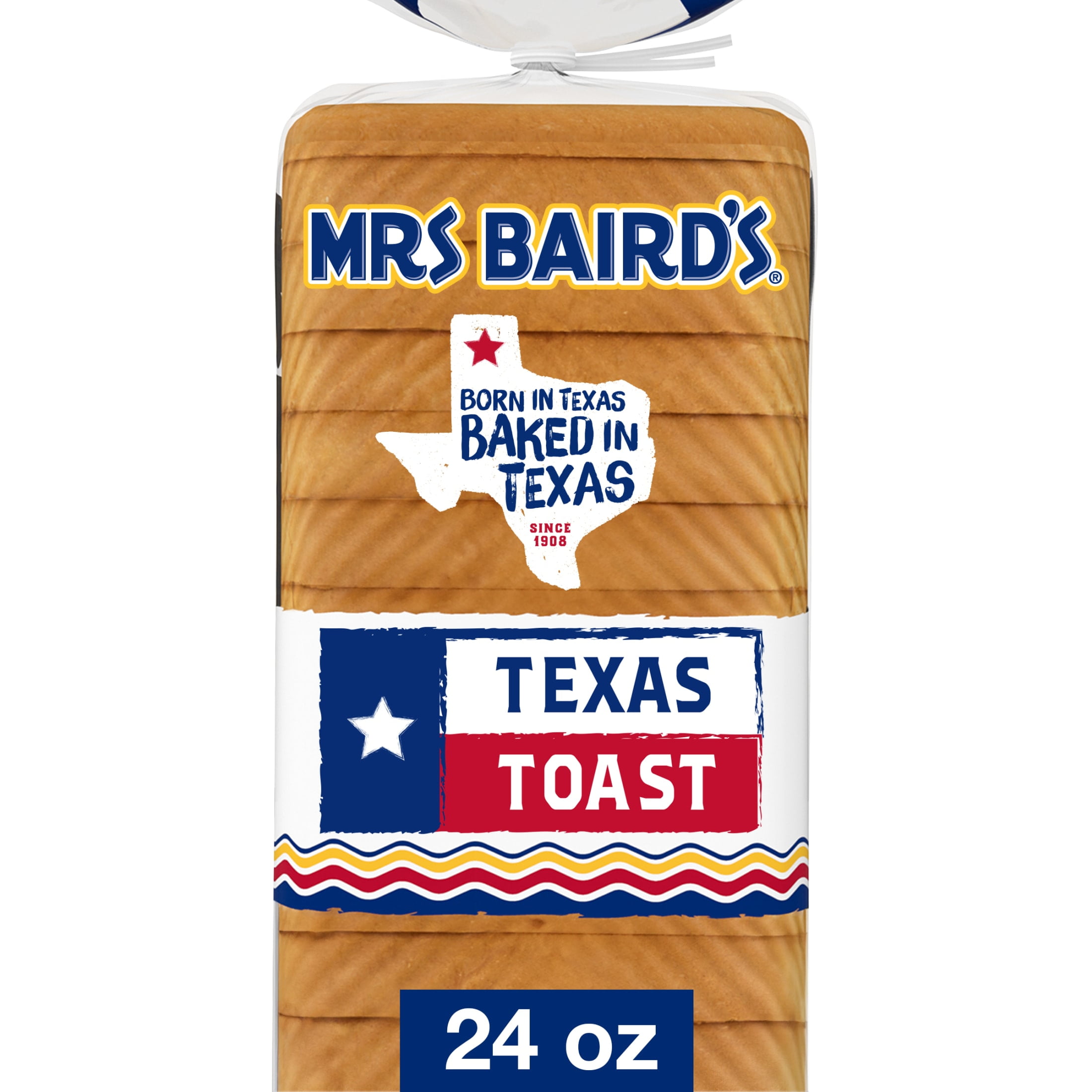 Mrs Baird's Texas Toast Bread, 24 oz, Original White Bread, Bag ...
