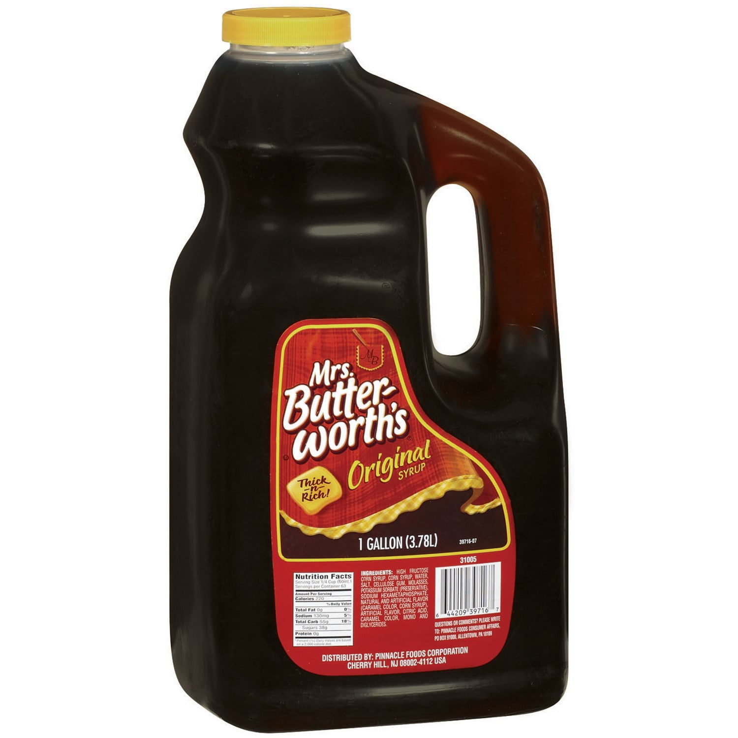 Mrs. Butterworth's Original Breakfast Syrup, Thick n Rich, Kosher, 1 ...