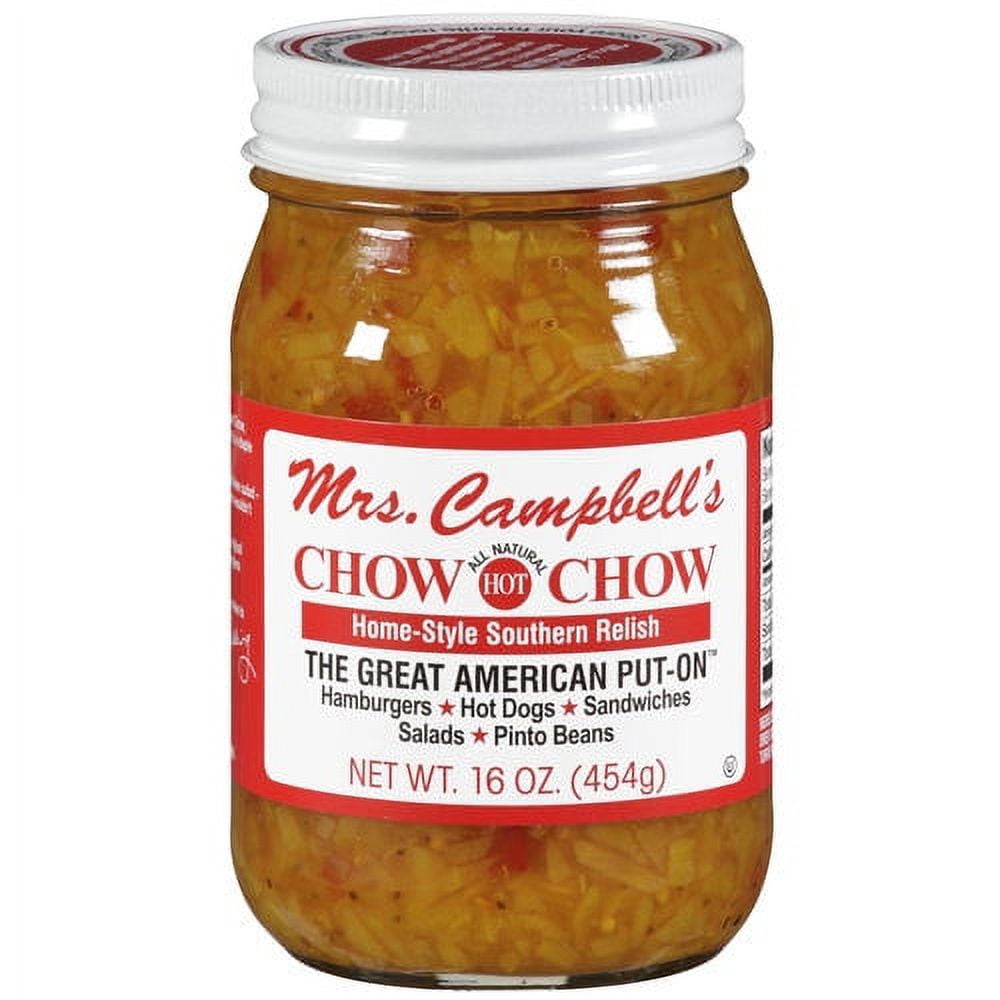 Mrs. Campbell's Gluten Free Hot Chow Chow Relish 16 OZ, Sweet & Perfect ...
