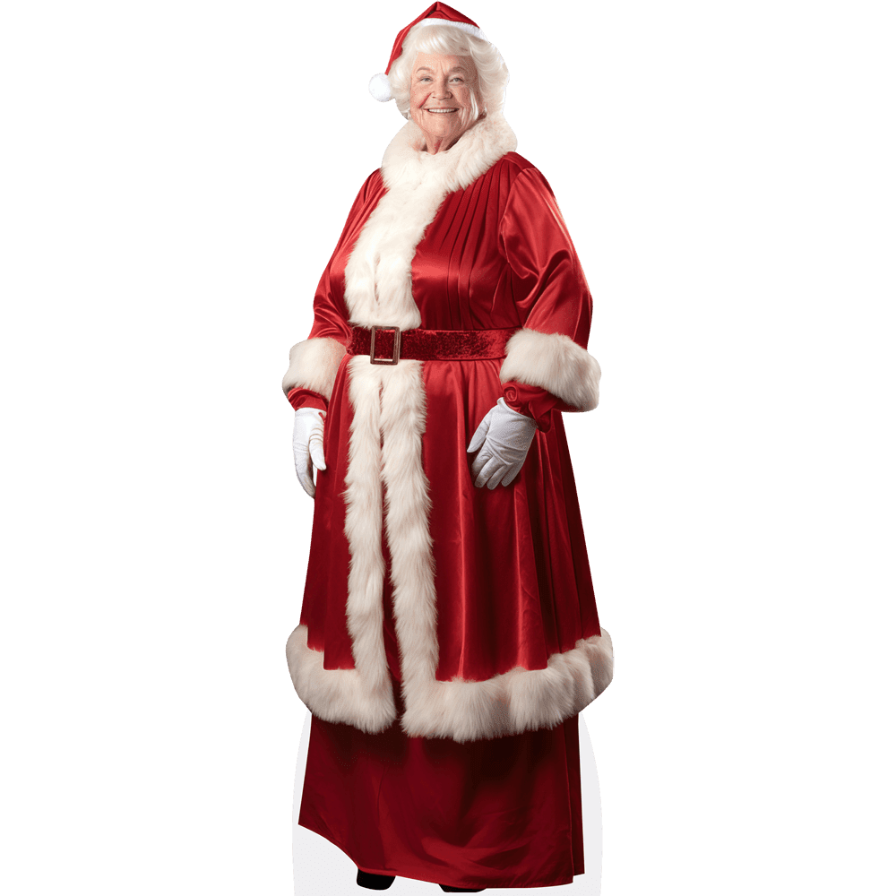 Mrs Claus (Coat) Lifesize Cardboard Cutout Standee - Walmart.com