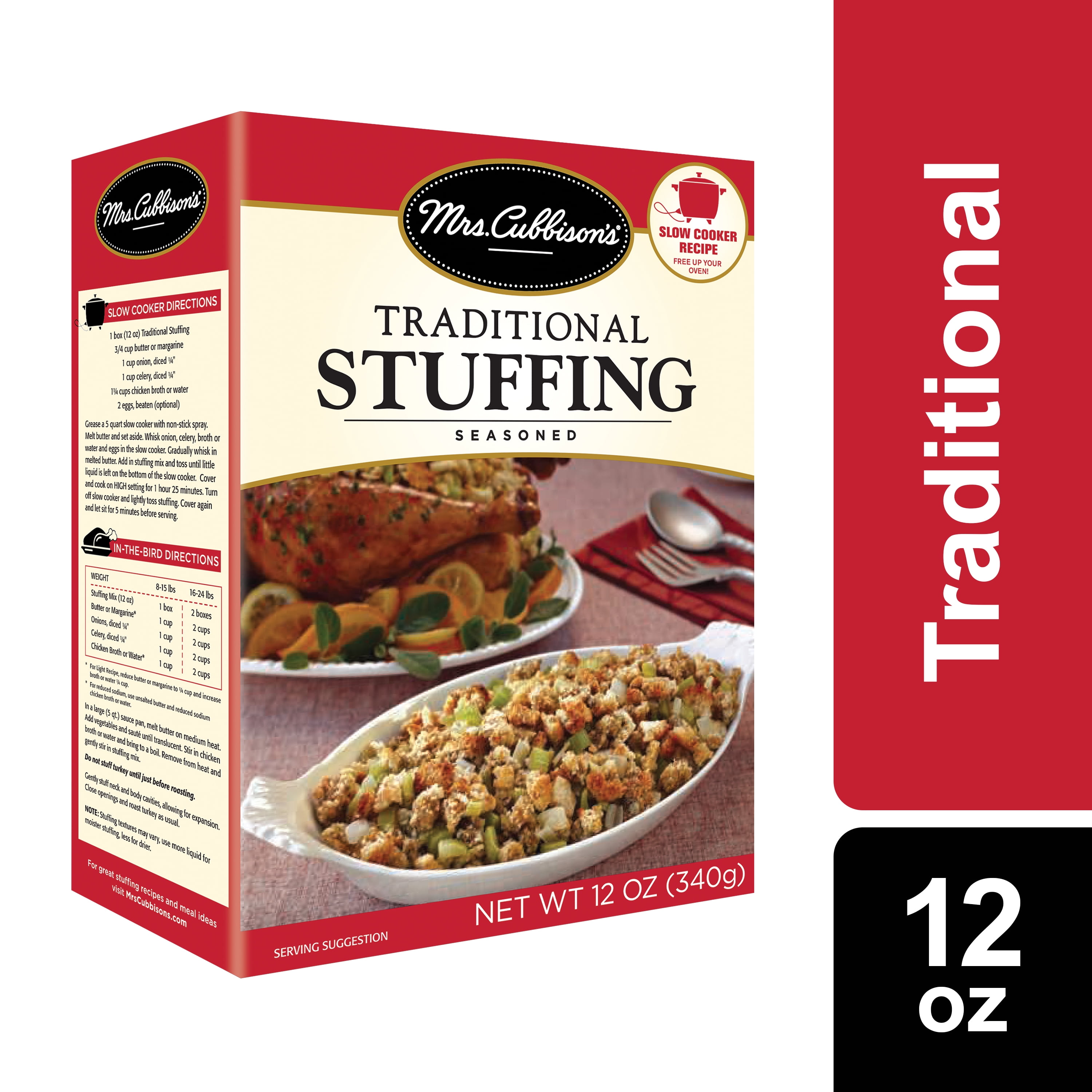 Family Size Mrs. Cubbison's Savory Seasoned Turkey Stuffing Mix, Stove ...