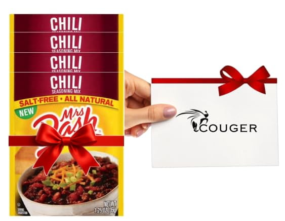 Mrs Dash Chili Seasoning BDF32 Mix 1.25 Oz. (4-Pack) With Couger Card ...